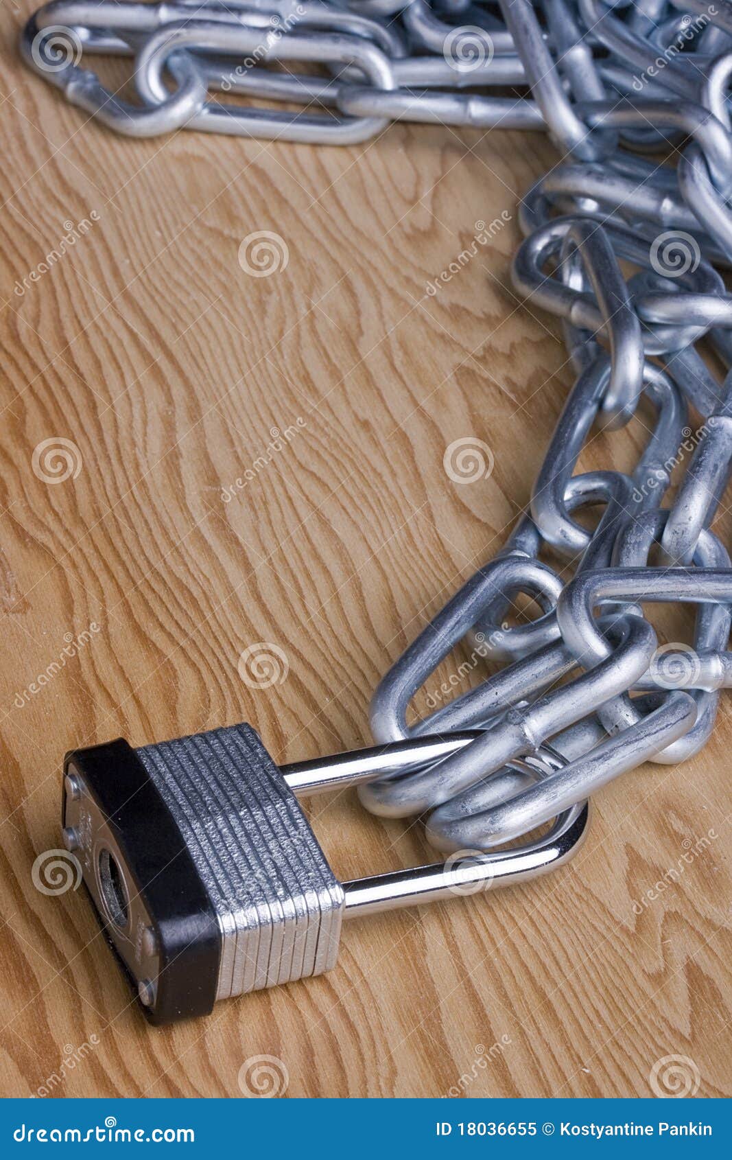 Lock and chain stock image. Image of protection, steel - 18036655