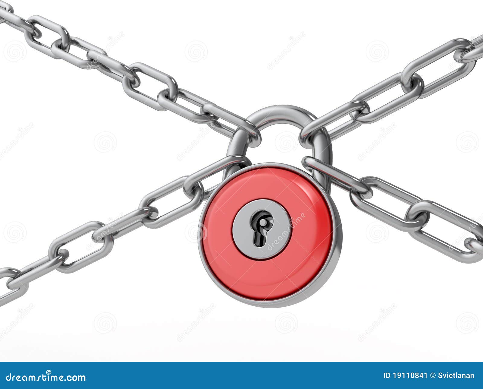 Lock and chain. stock illustration. Illustration of steel - 19110841