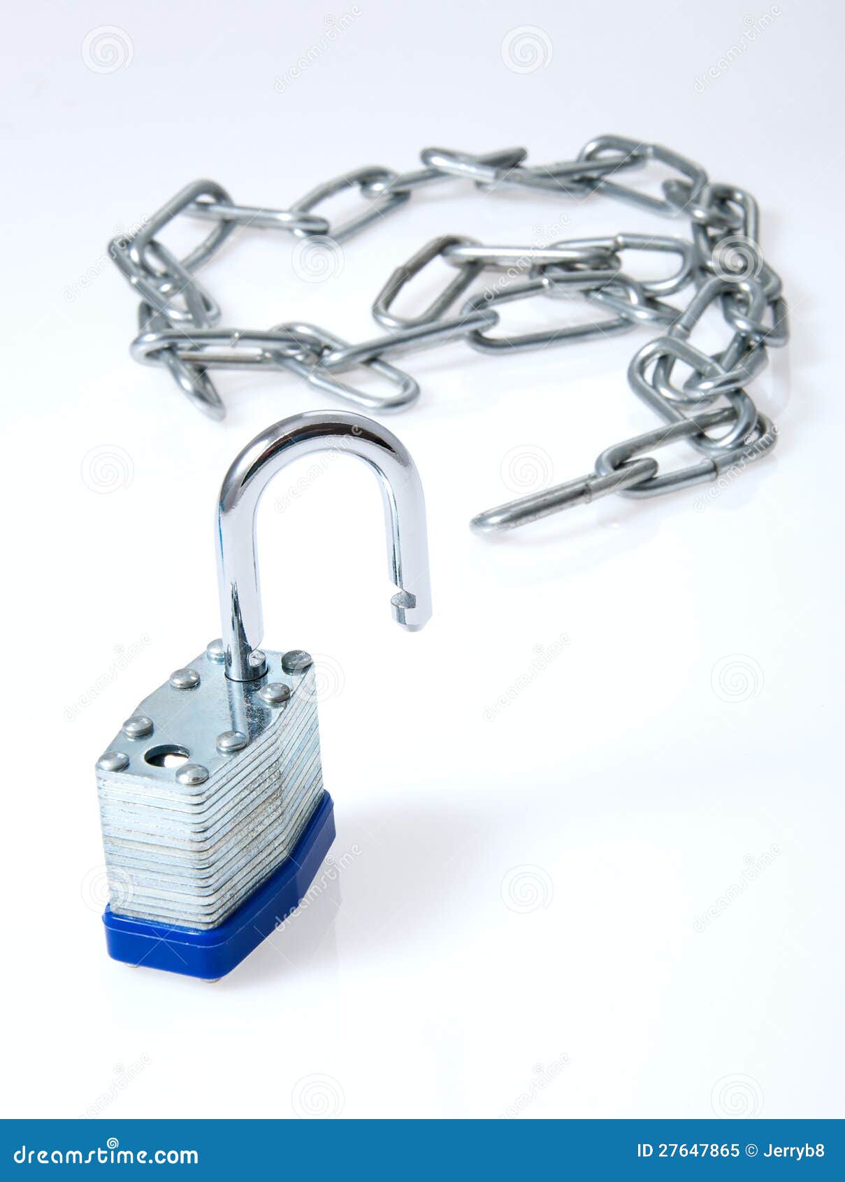 Lock and Chain stock image. Image of protection, white - 27647865