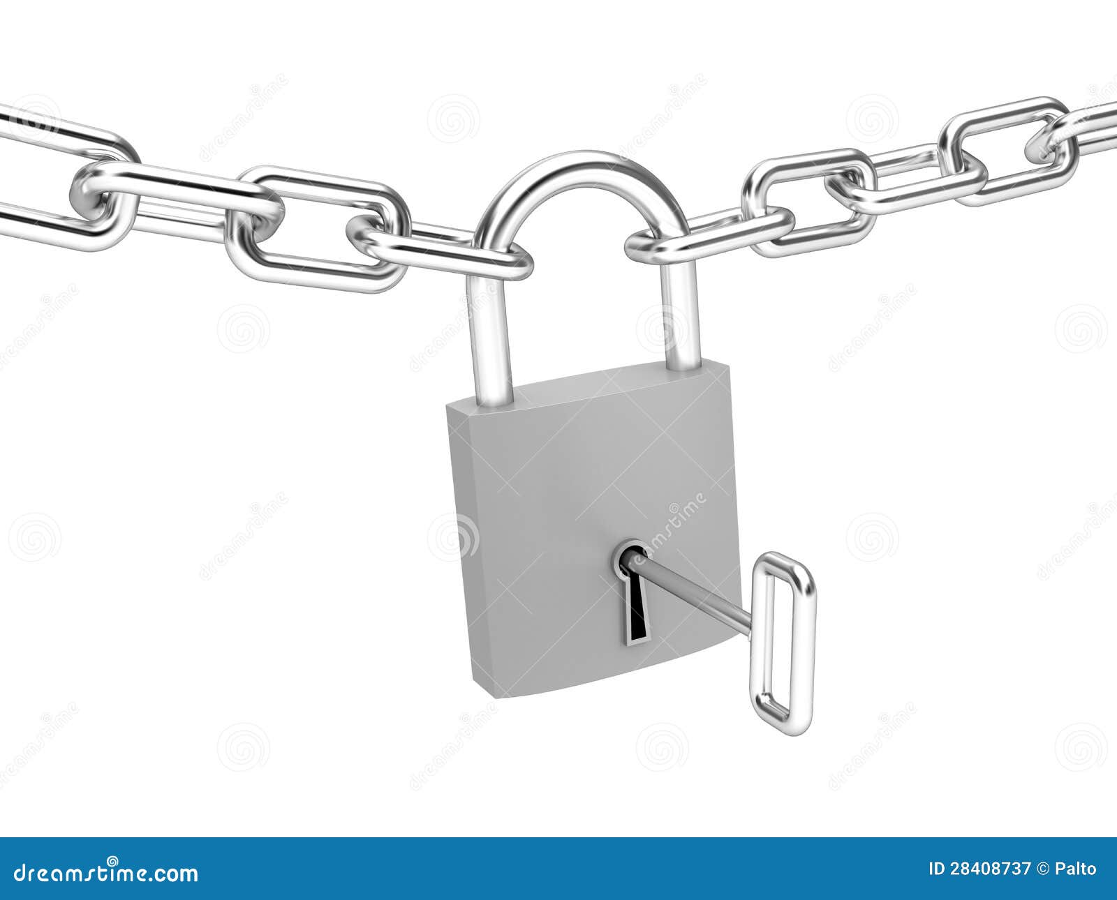 Lock on chain stock illustration. Illustration of keyhole - 28408737