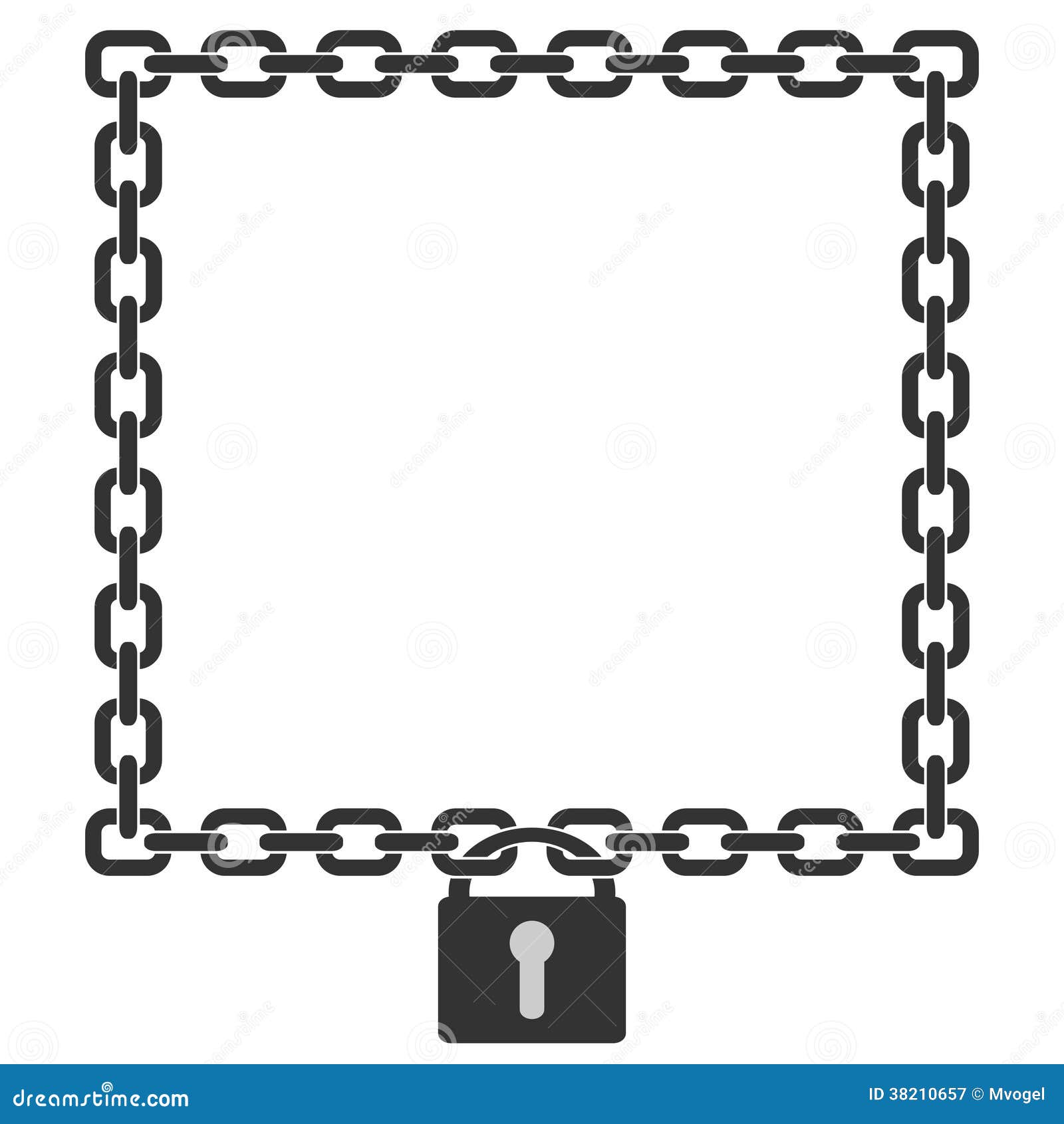 Lock and Chain frame stock illustration. Illustration of hole - 38210657