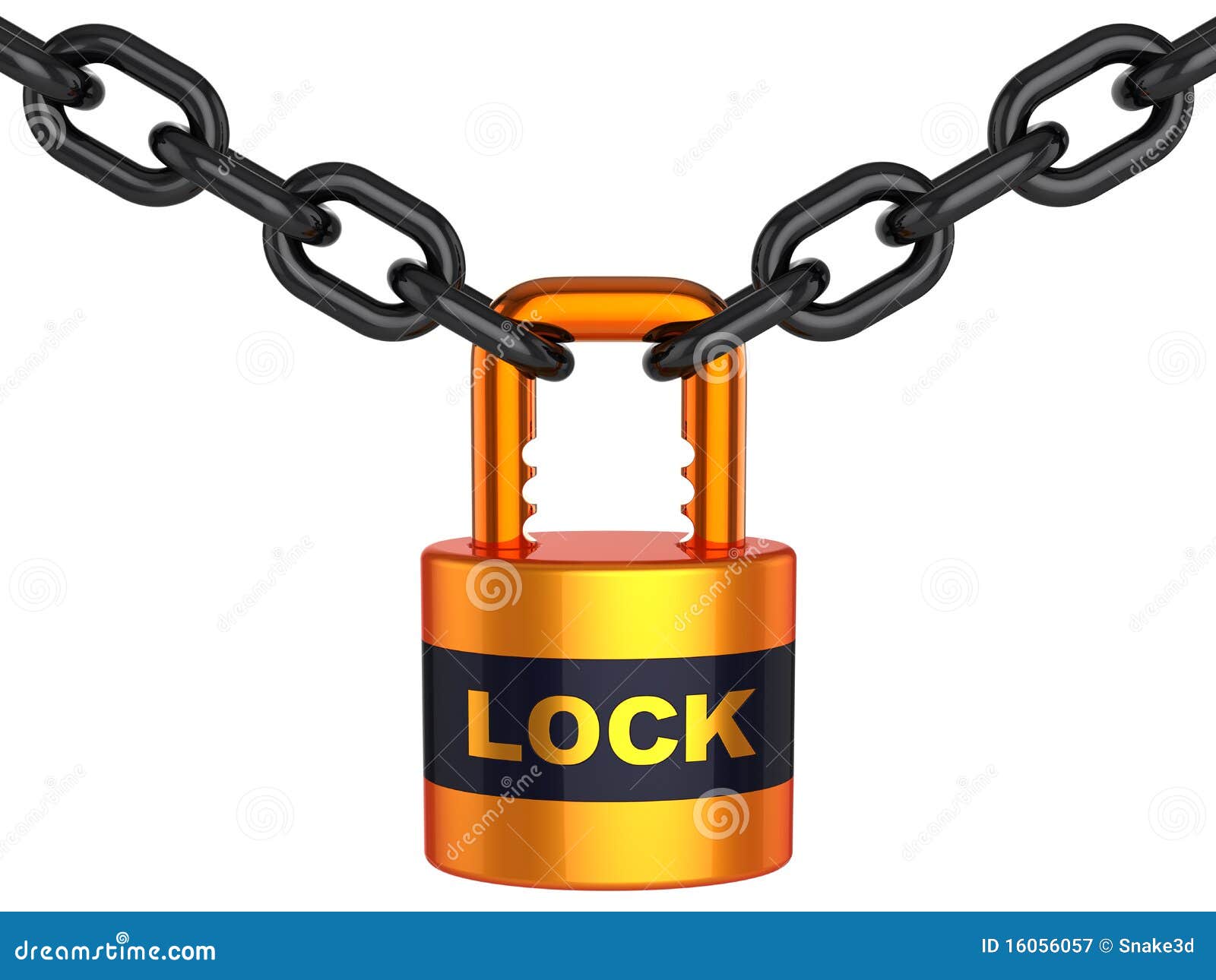 Lock and chain (Hi-Res) stock illustration. Illustration of orange ...