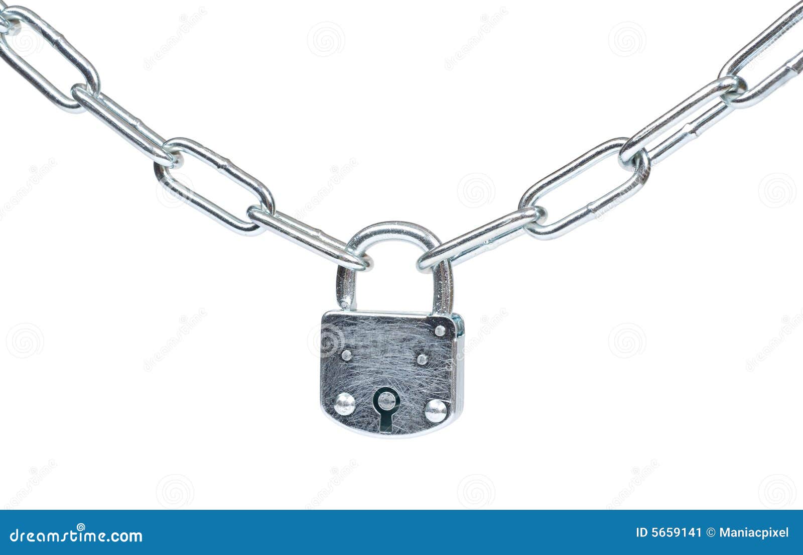 Lock and chain isolated stock image. Image of close, safe - 5659141