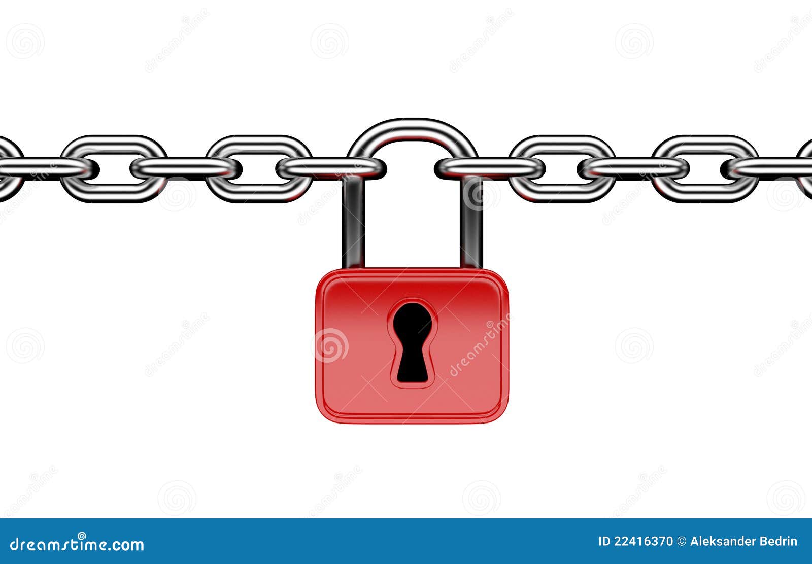 Lock and Chain Isolated on White. Security Stock Illustration ... Lock and Chain Isolated on White. Security Stock Illustration ...