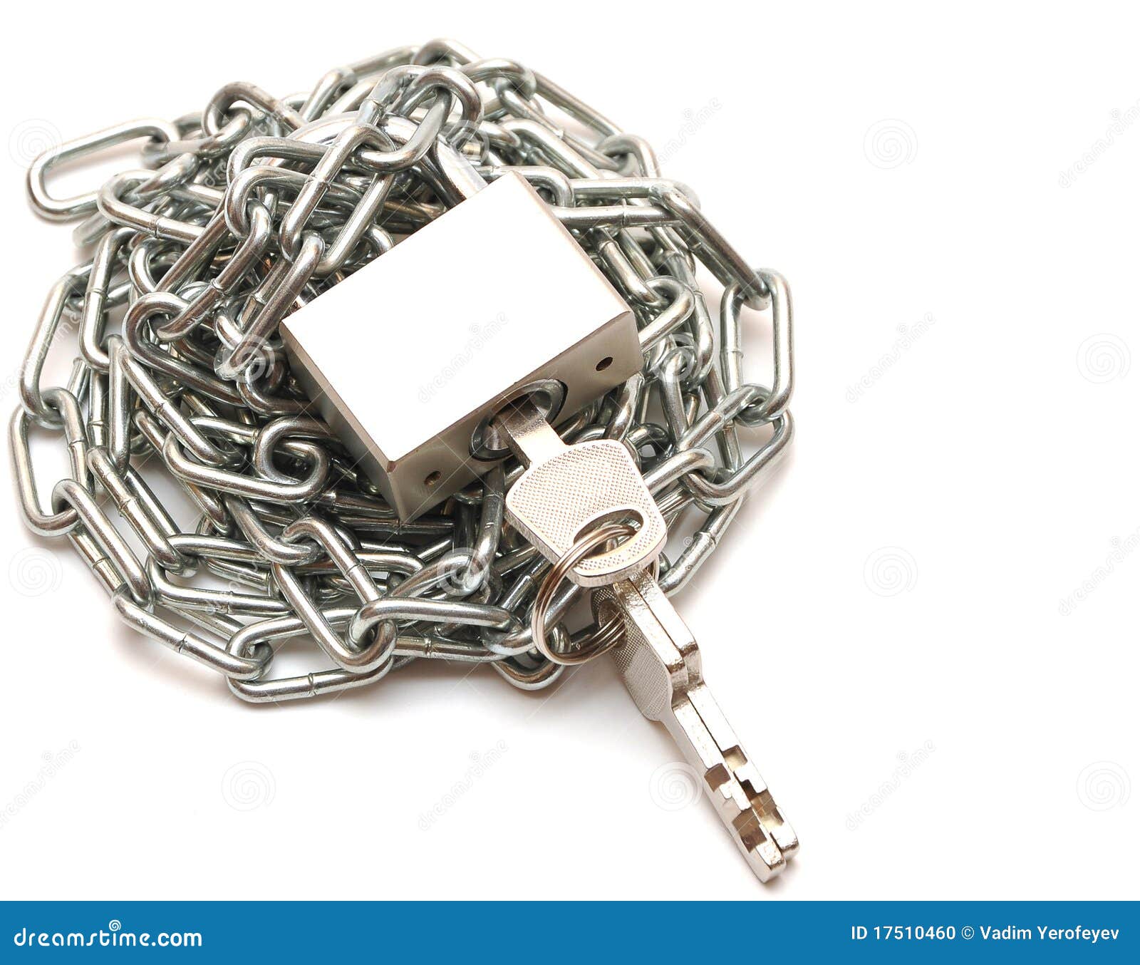 Lock And Chain On White Background Stock Photo - Image of chain, closed ...