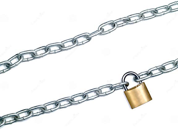 Lock and Chains stock photo. Image of gold, link, metal - 9354594