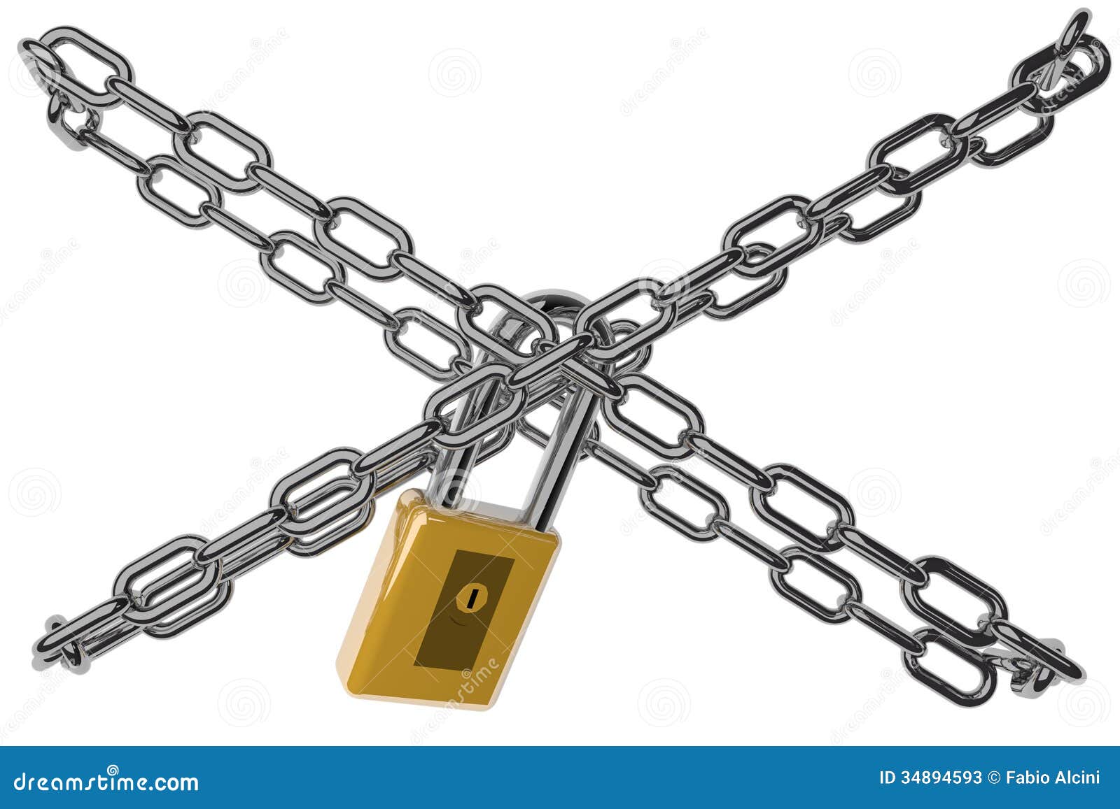 Lock and chains stock illustration. Illustration of protection - 34894593