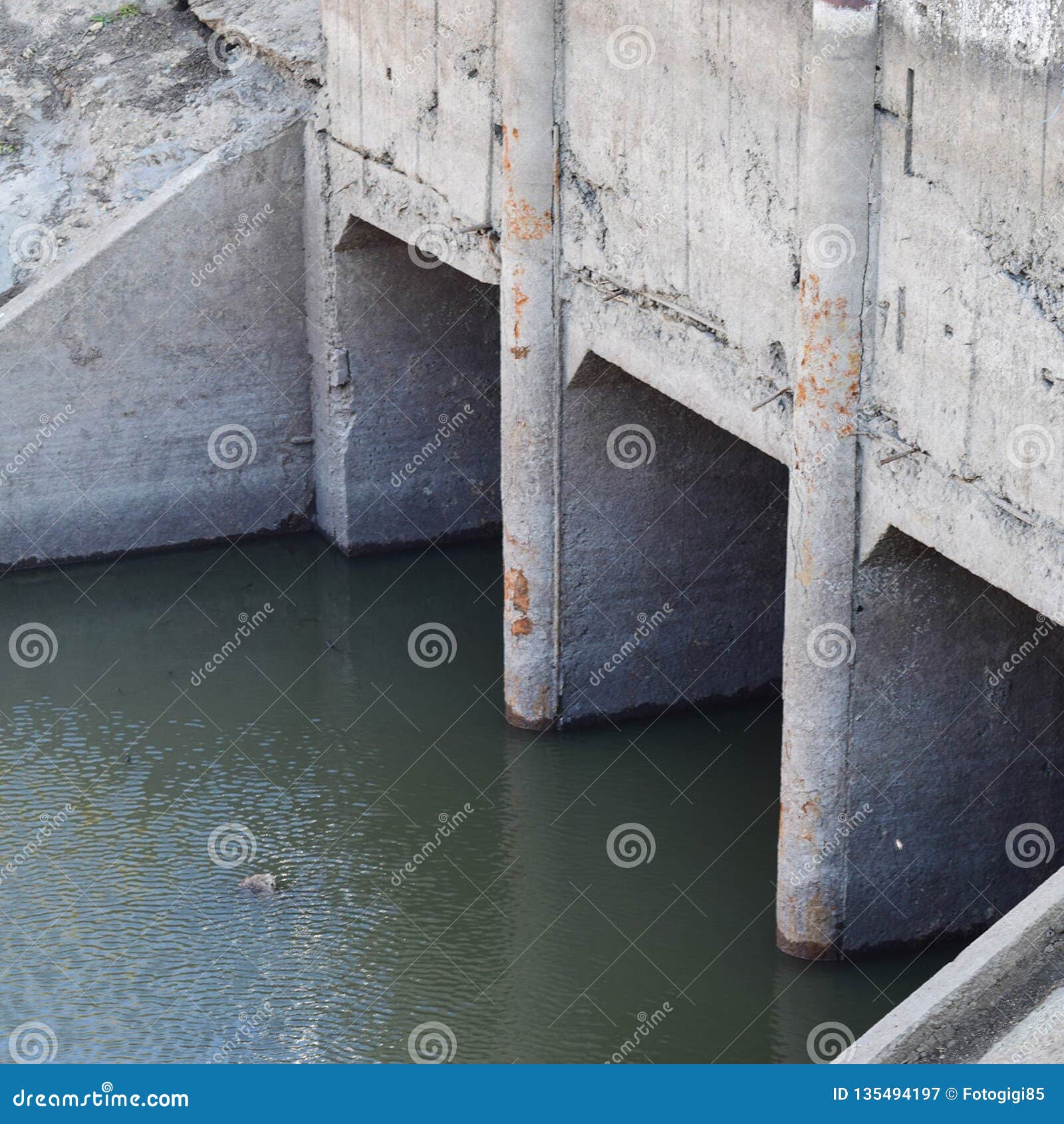 Lock the Channel of Irrigating System Stock Image - Image of ...