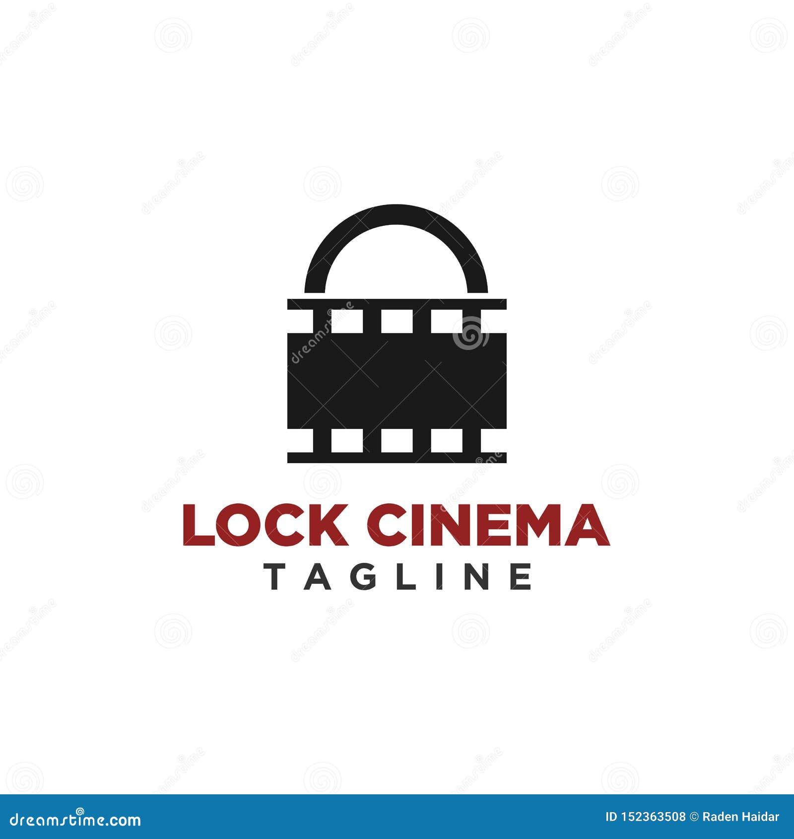 Lock Cinema Logo Design Vector Stock Vector - Illustration of lock ...