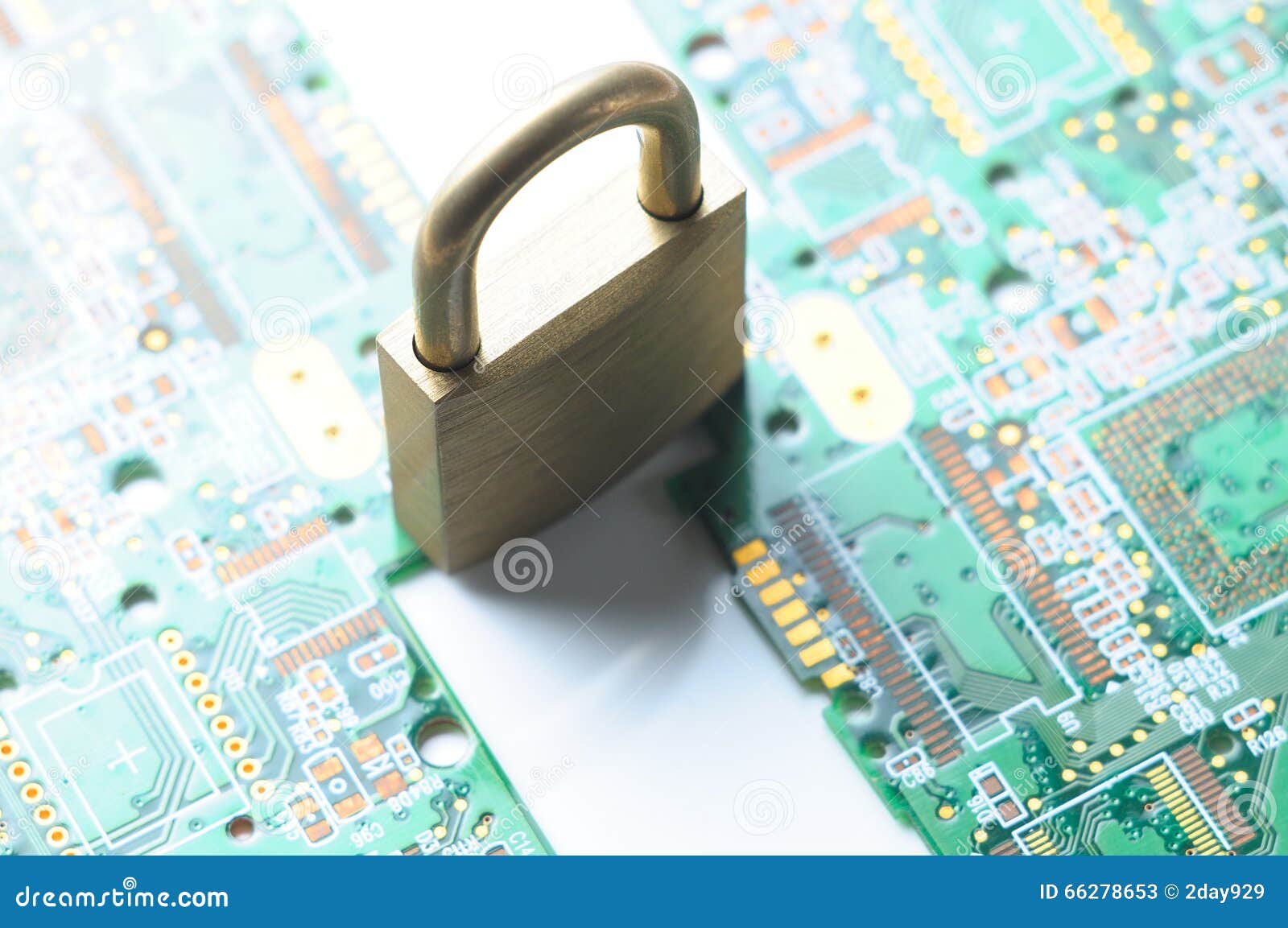 Lock and circuit board stock image. Image of cyber, padlock - 66278653