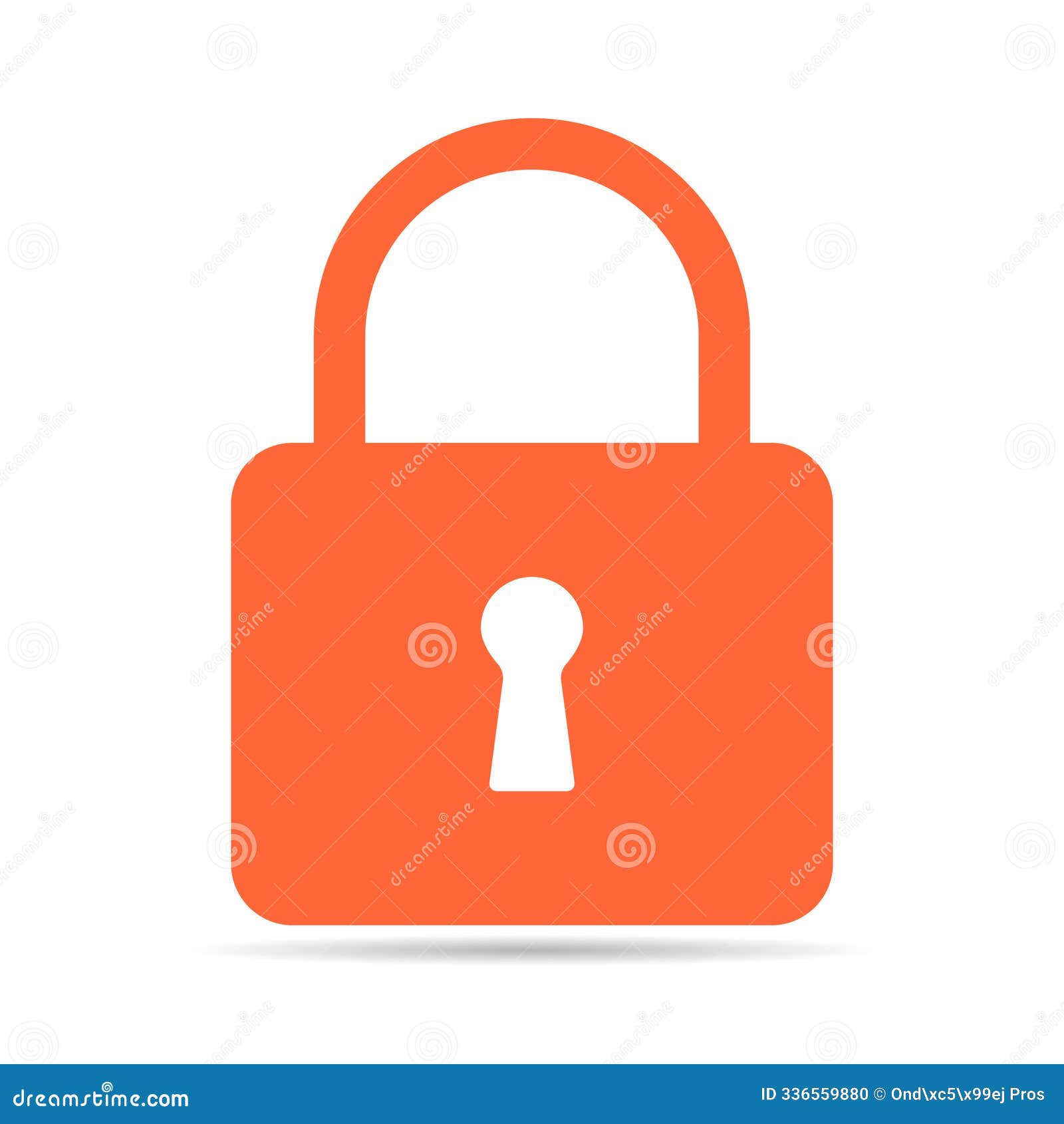 Lock Classic Design Shadow Icon, Keyhole Web Button Shape, Secure ...