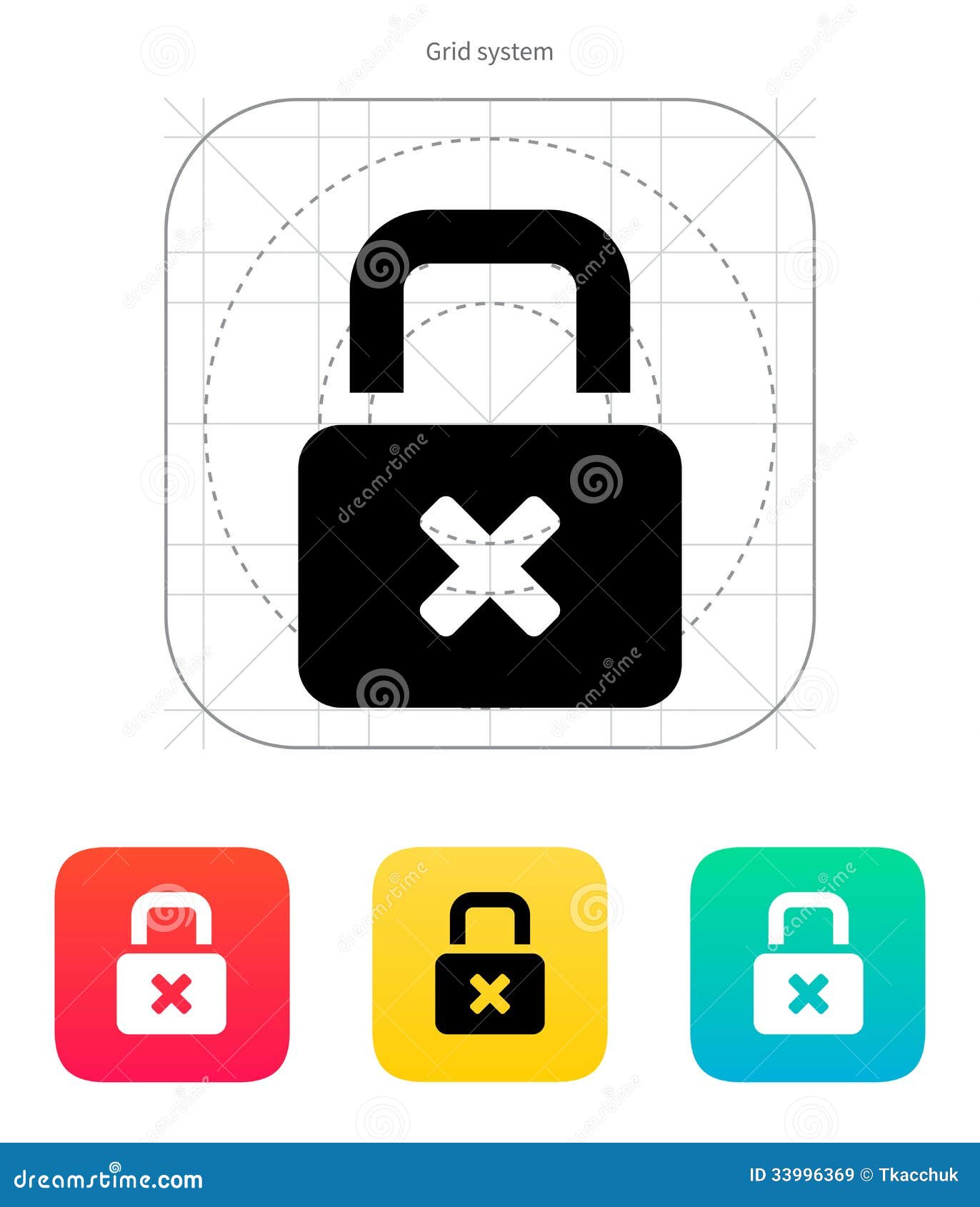 Lock is close icon. stock vector. Illustration of metal - 33996369