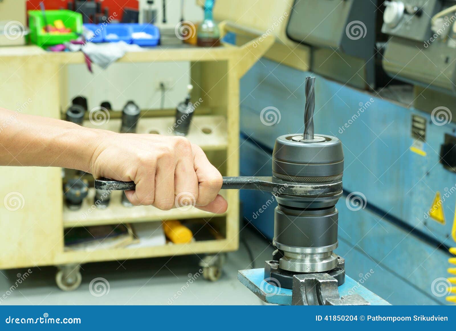 Lock CNC collet head stock photo. Image of equipment - 41850204