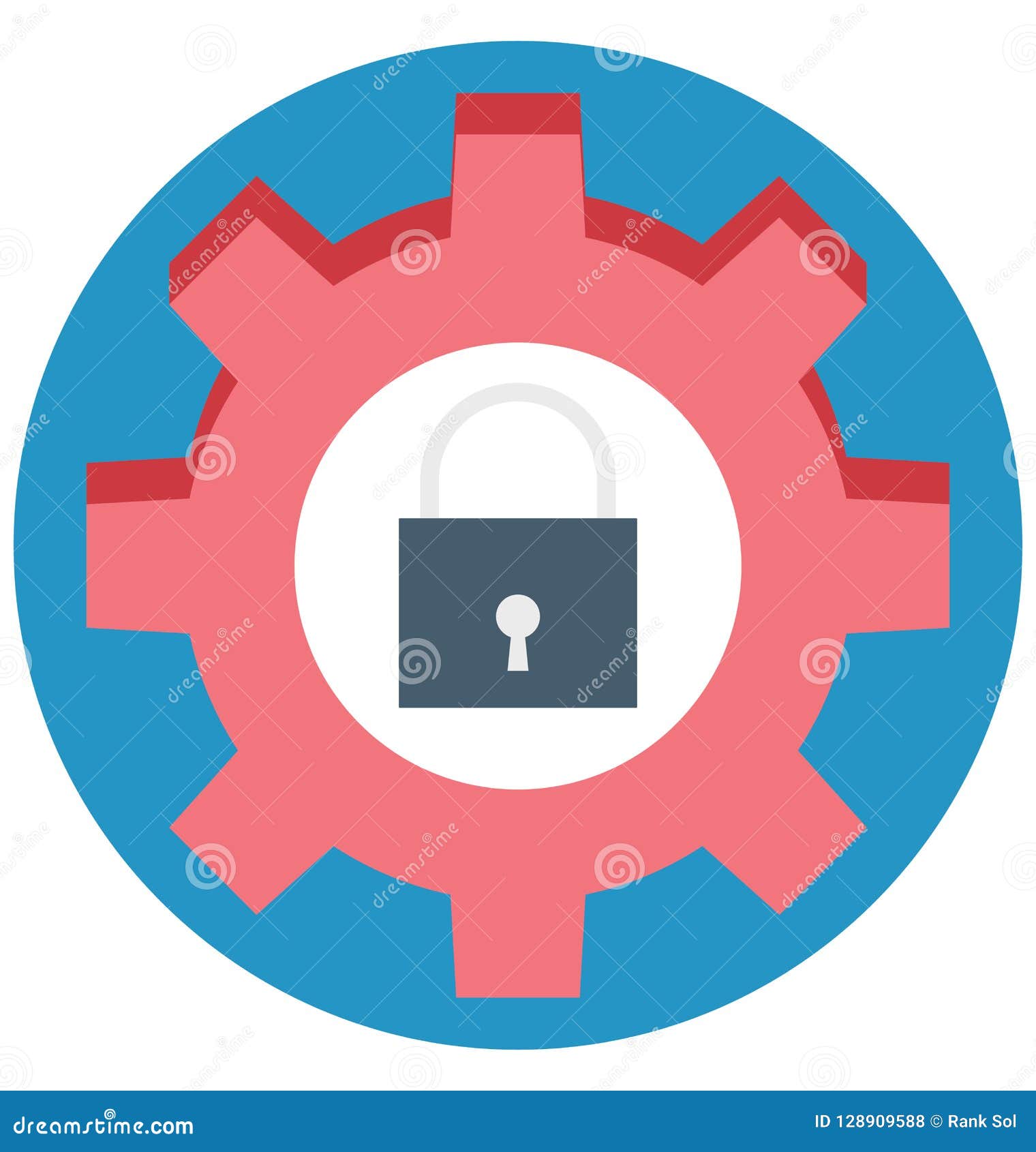 Lock Color Isolated Vector Icon that Easily Can Be Modified and Edit ...