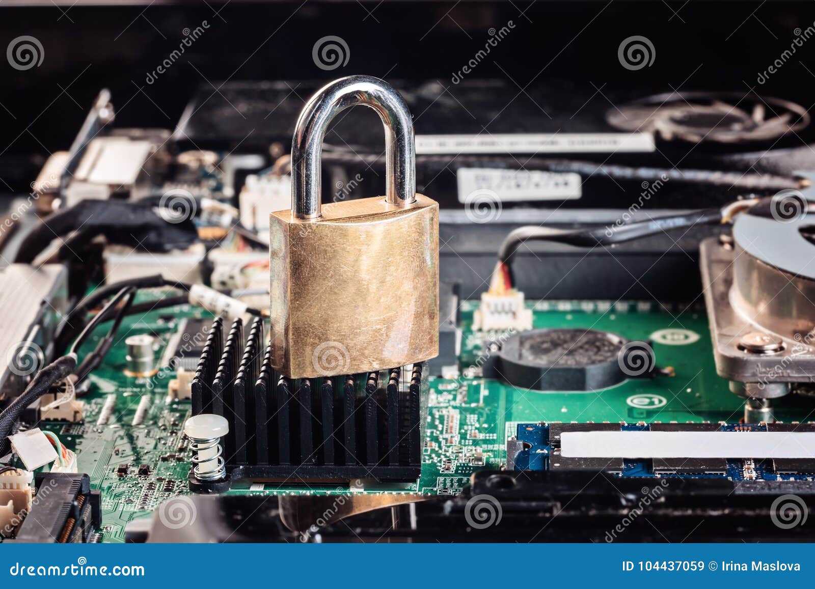 Lock of Computer Chip Analysis Repair of PC Laptop Stock Image - Image ...