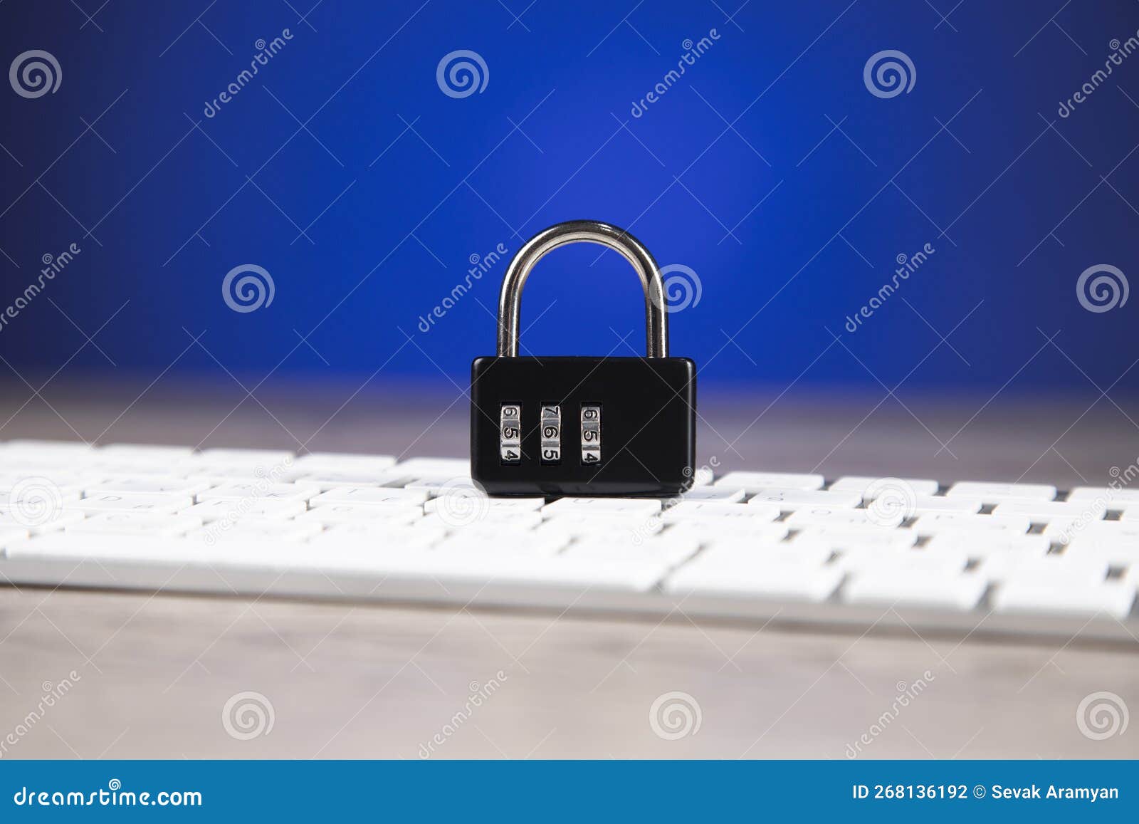 Lock on the Computer Keyboard Stock Photo - Image of technology ...