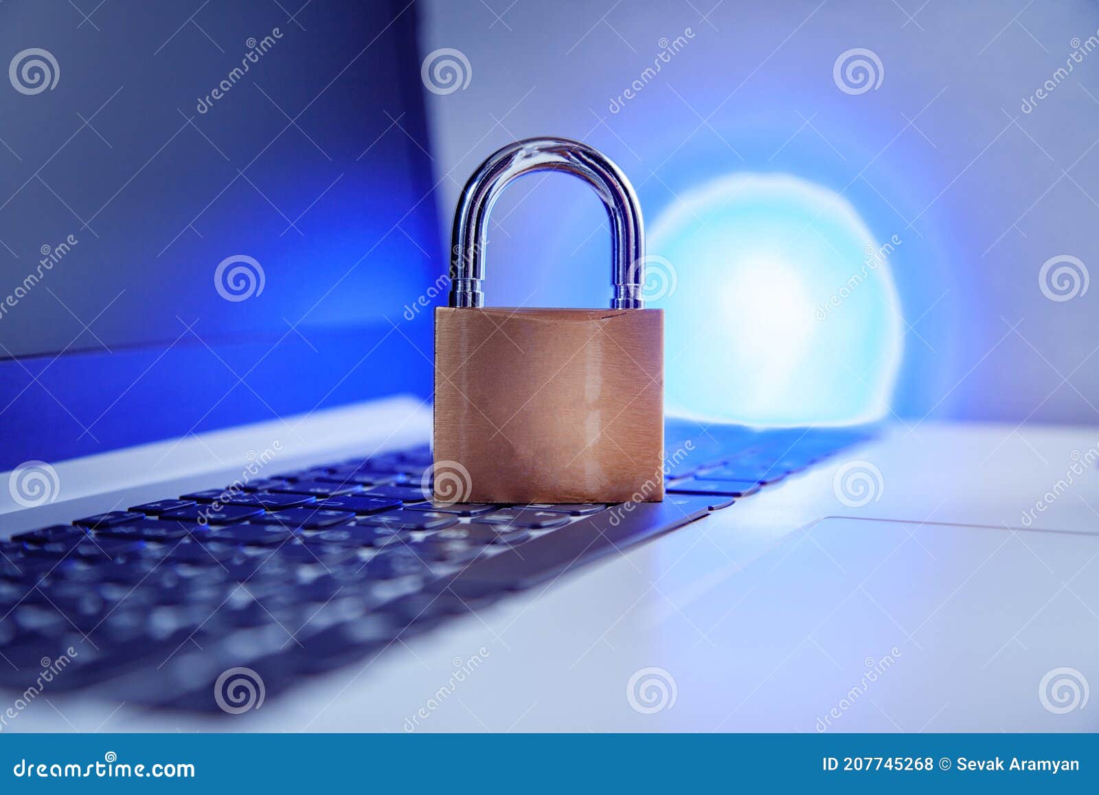 Lock on the Computer Keyboard Stock Photo - Image of safety, encryption ...