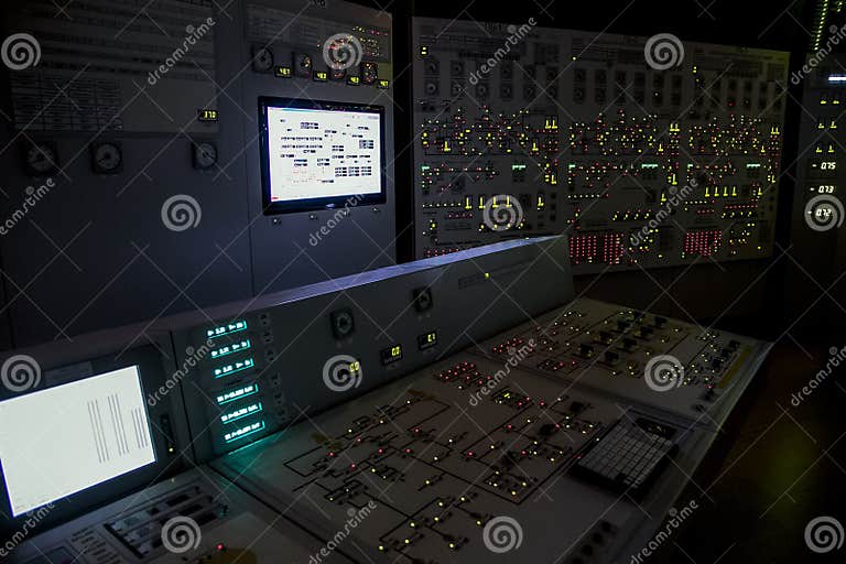 Lock Control Panel of Nuclear Power Plant Operates on a Backup Power ...