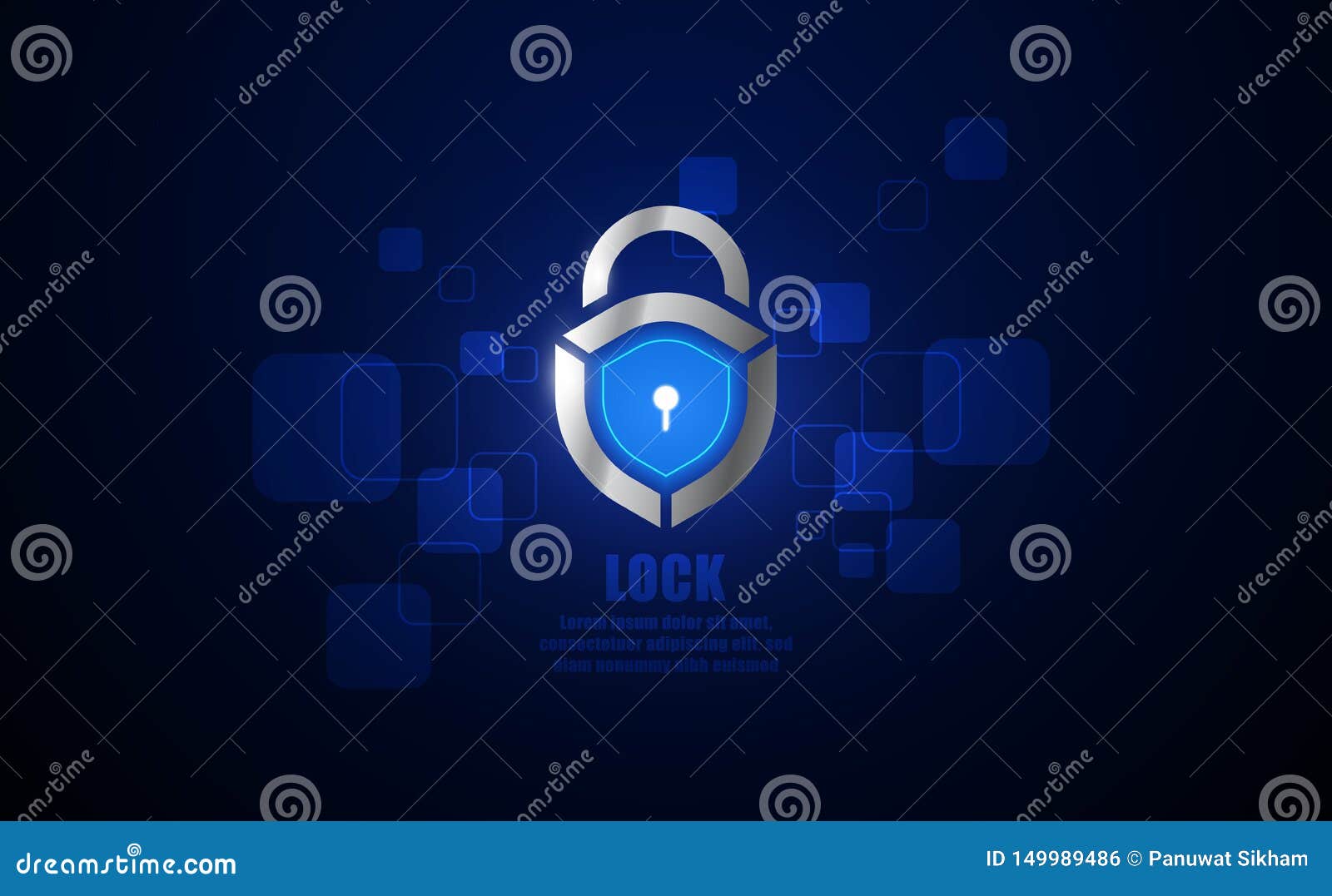 Lock Creative Symbol Concept. Cyber Security System, Access Control ...