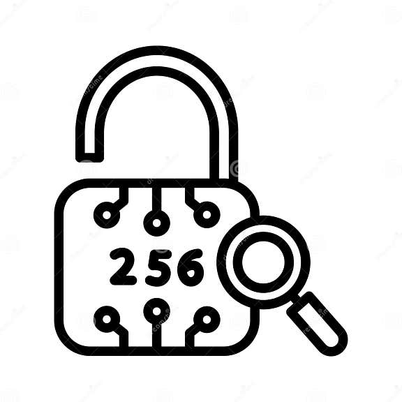 Lock, Cryptographic Hash, Cryptographic Algorithm, Secure Hash Fully Editable Vector Icons Stock ...