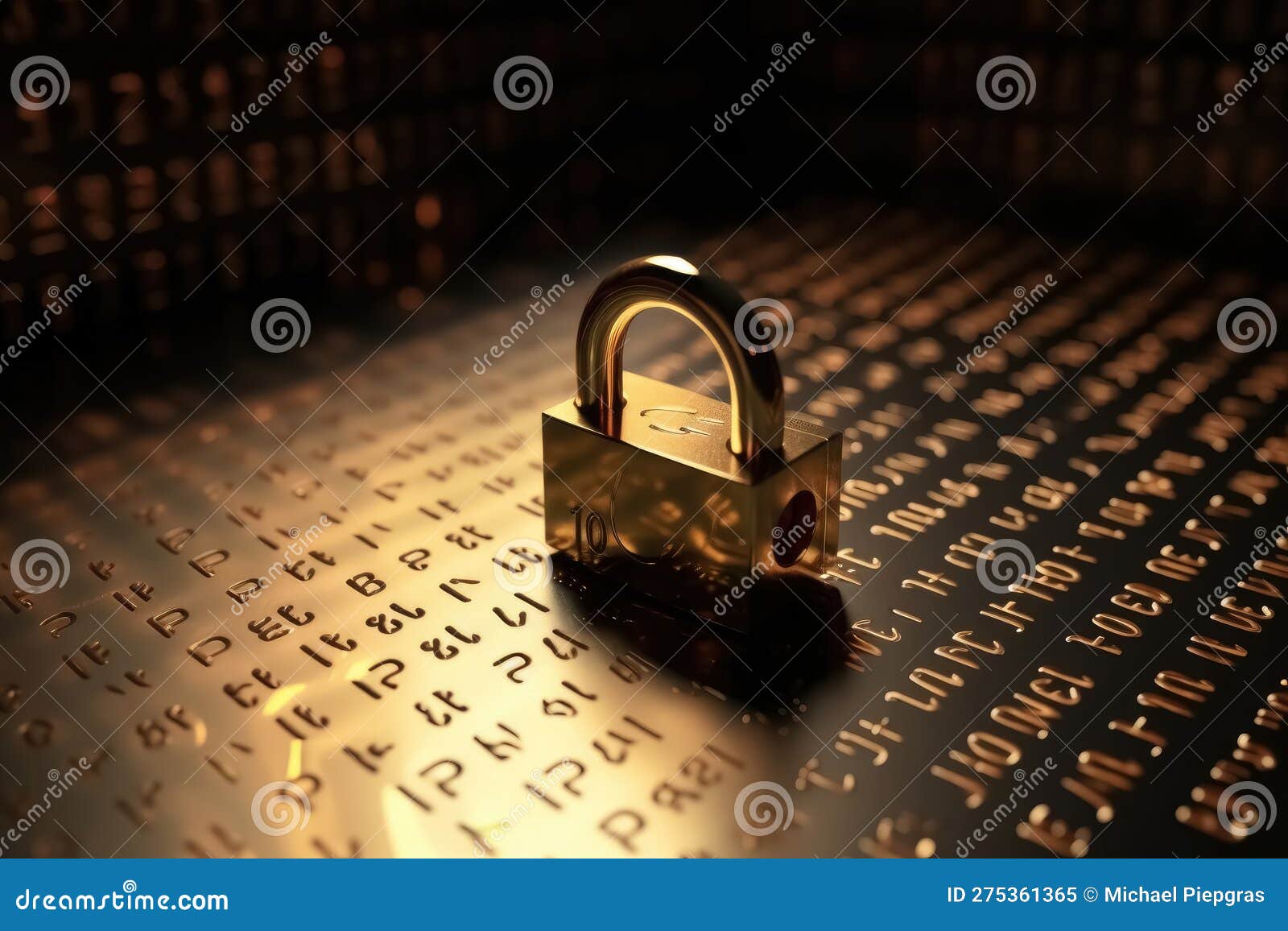 A Lock on a Cyber Security Background Prevents Hacking in the Network ...