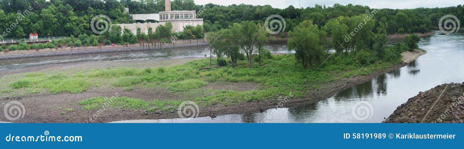 Lock and Dam No. 1 stock image. Image of lock, infrastructure - 58191989