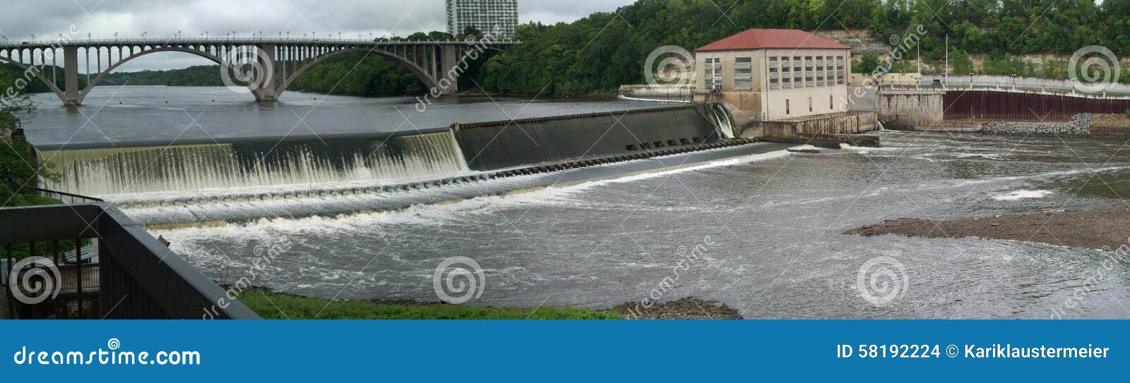 Lock and Dam No. 1 stock photo. Image of ford, brown - 58192224