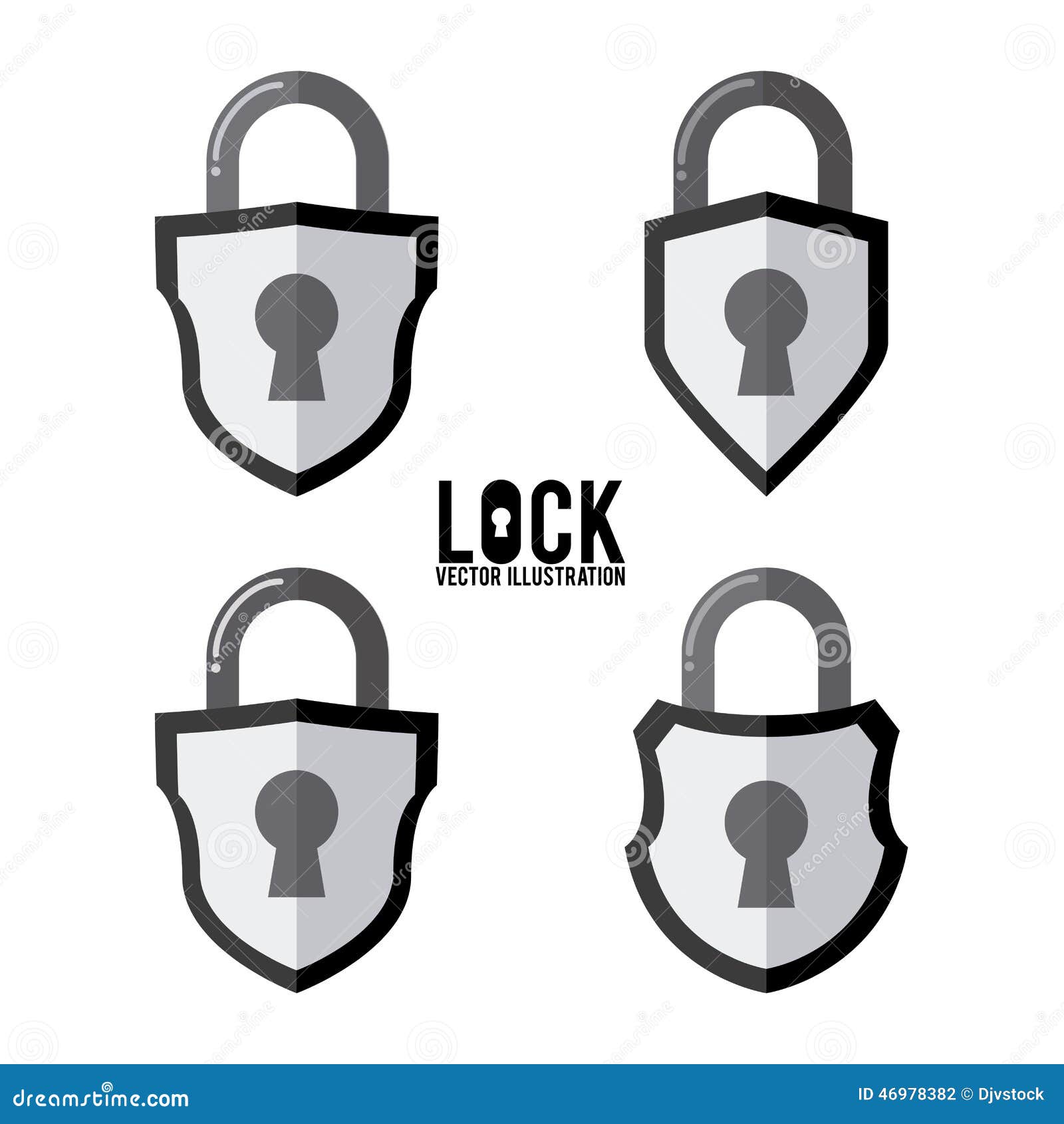 Lock design stock vector. Illustration of types, privacy - 46978382
