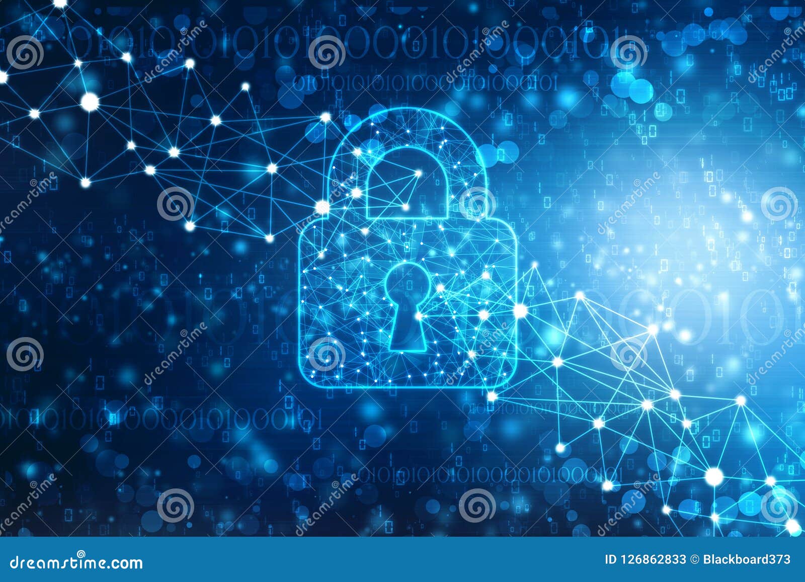 Lock on Digital Background, Cyber Security and Internet Security ...