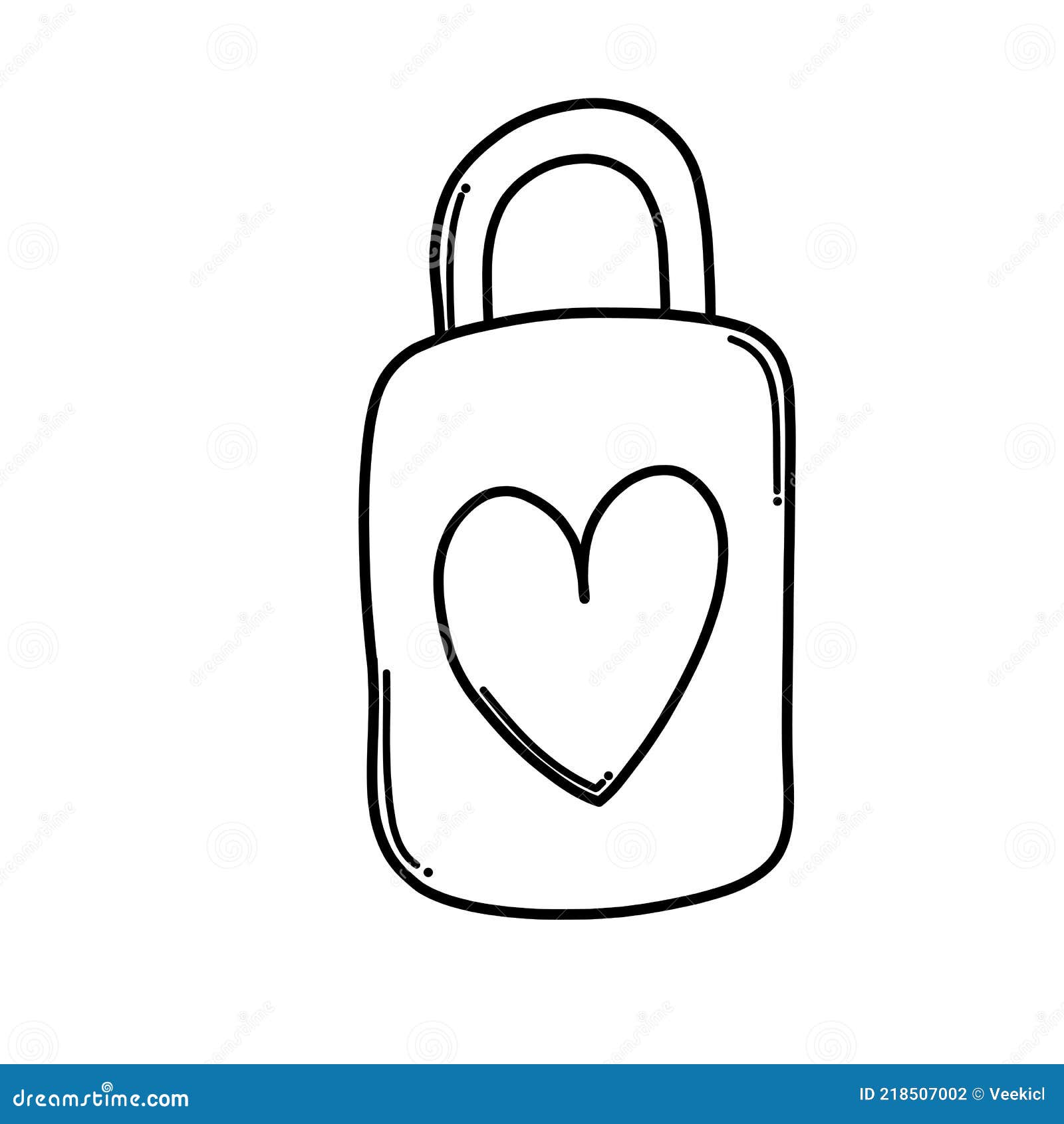 Lock Doodle Vector Icon. Drawing Sketch Illustration Hand Drawn Cartoon ...