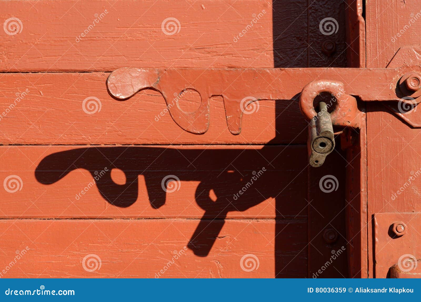 The Lock on the Door of the Railroad Car. Stock Image - Image of closed ...