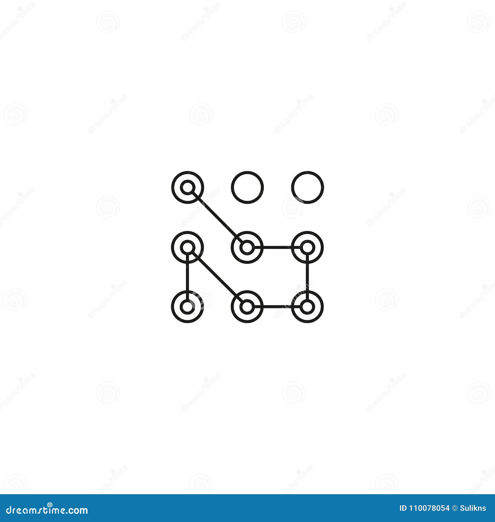Lock dots icon stock illustration. Illustration of secure - 110078054