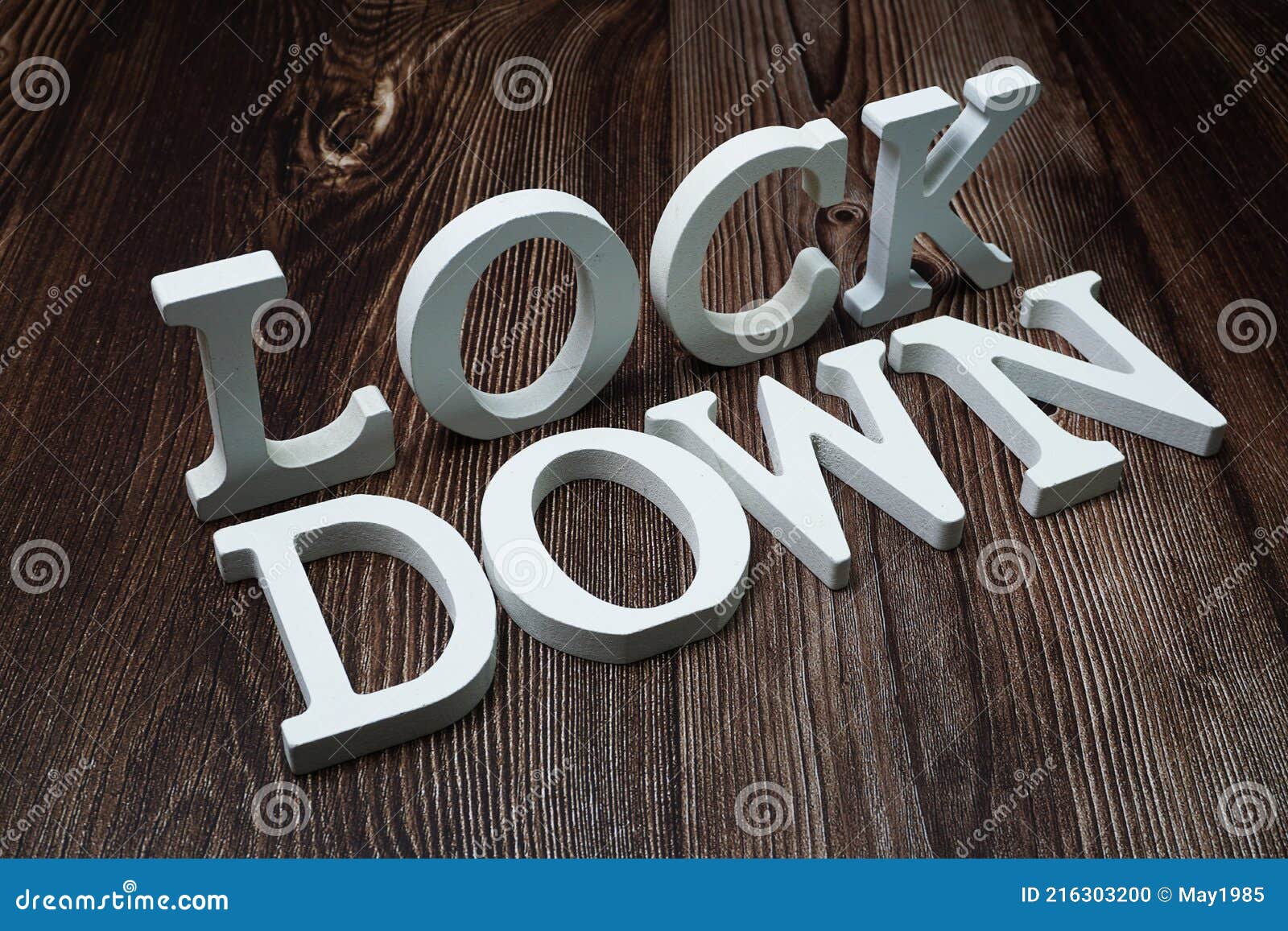 Lock Down Alphabet Letters on Wooden Background Stock Photo - Image of ...