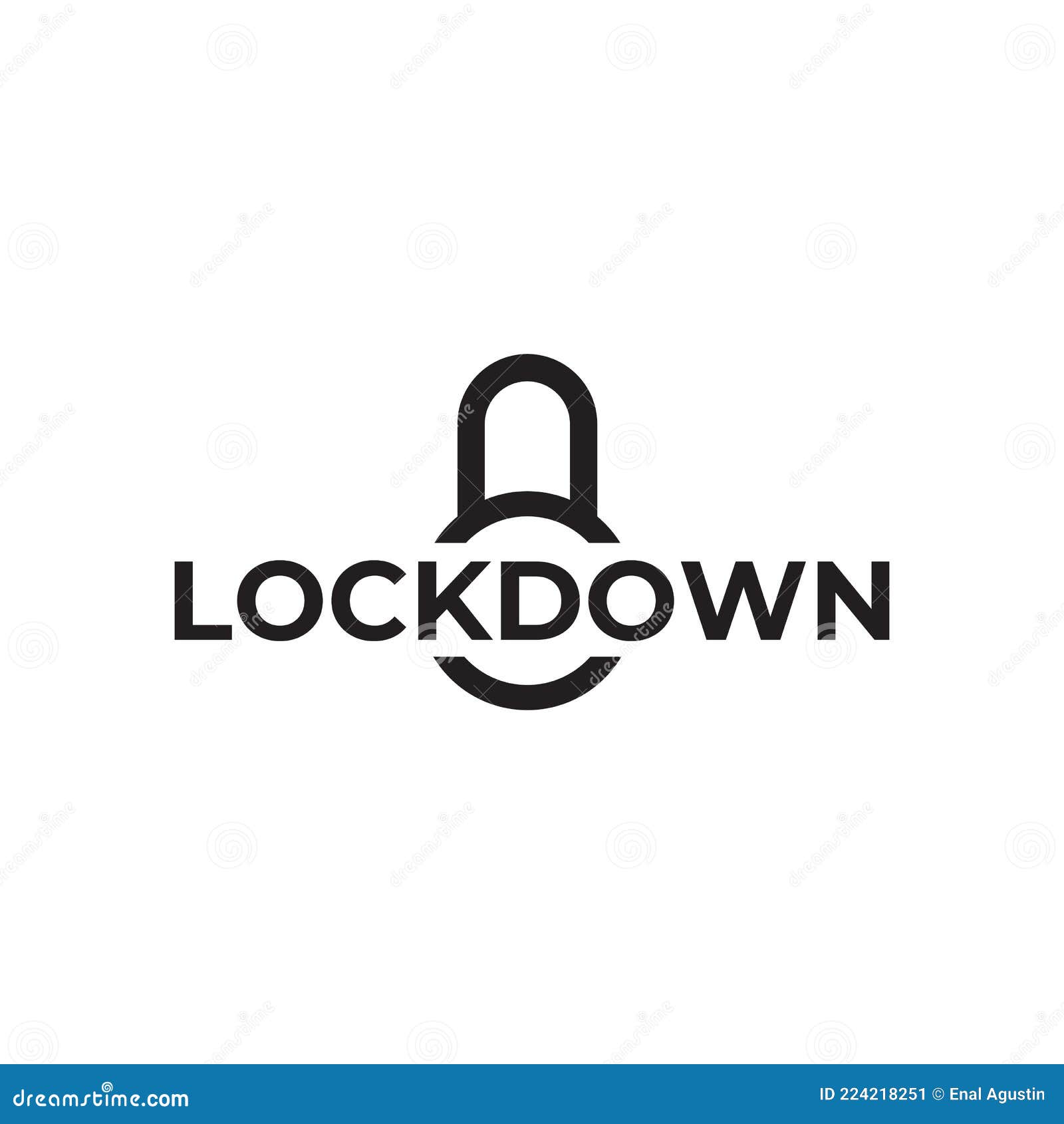 Lock Down Logo with Using Padlock Icon Template Stock Vector ...