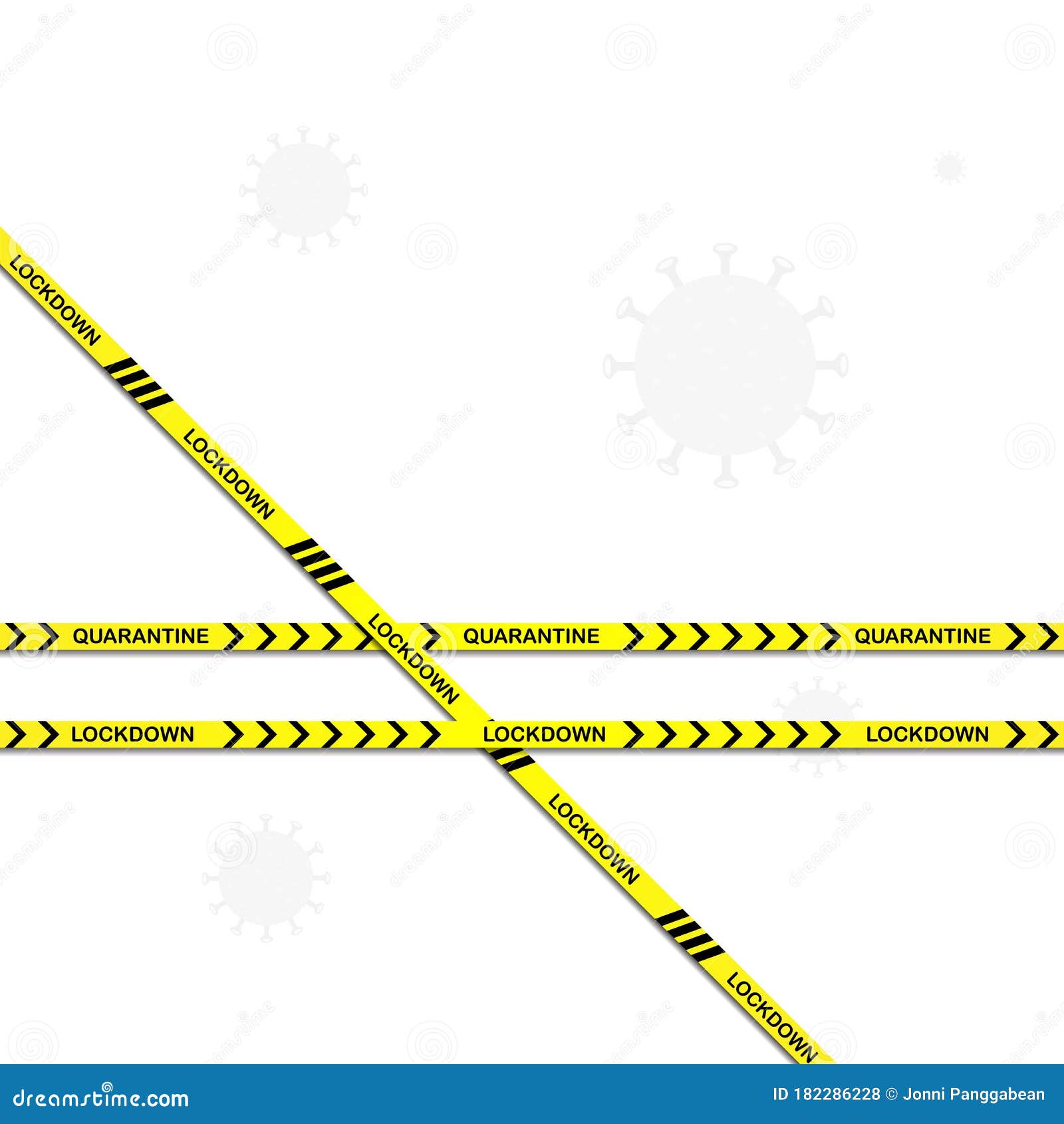 Lock Down and Quarantine with Cross Line. Lock Down and Physical ...