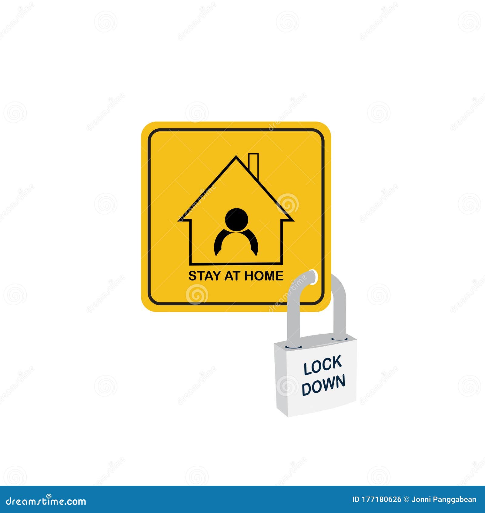 Lock Down and Stay at Home. Lock Down and Physical Distancing To Avoid ...