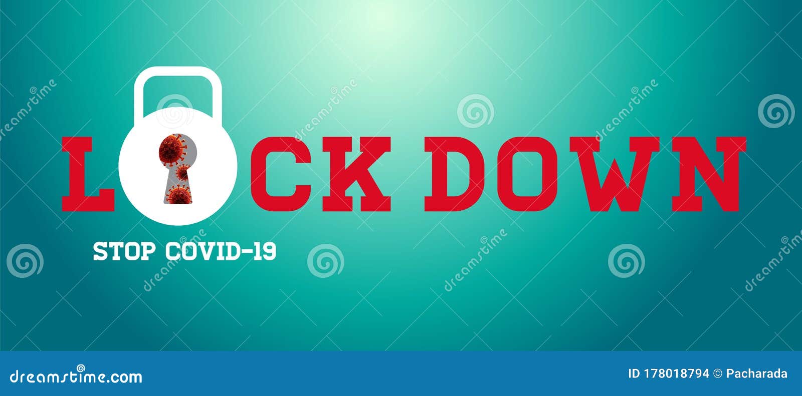 Lock Down Stop Covid-19, Logo Design Icon, Vector Illustration Stock ...