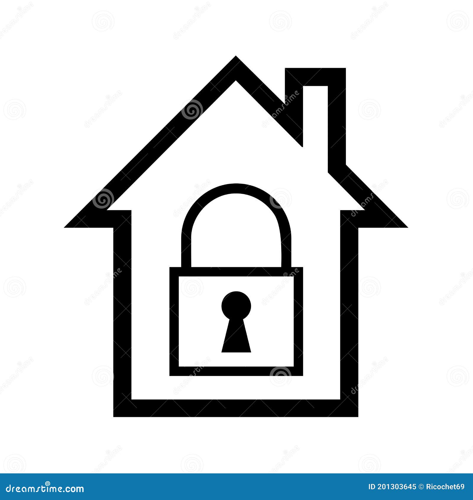 Lock down symbol icon stock illustration. Illustration of protect ...