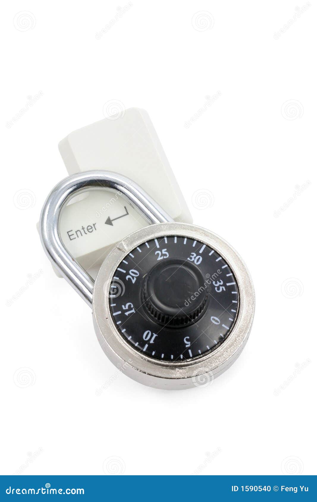 Lock and a enter key stock photo. Image of concept, office - 1590540