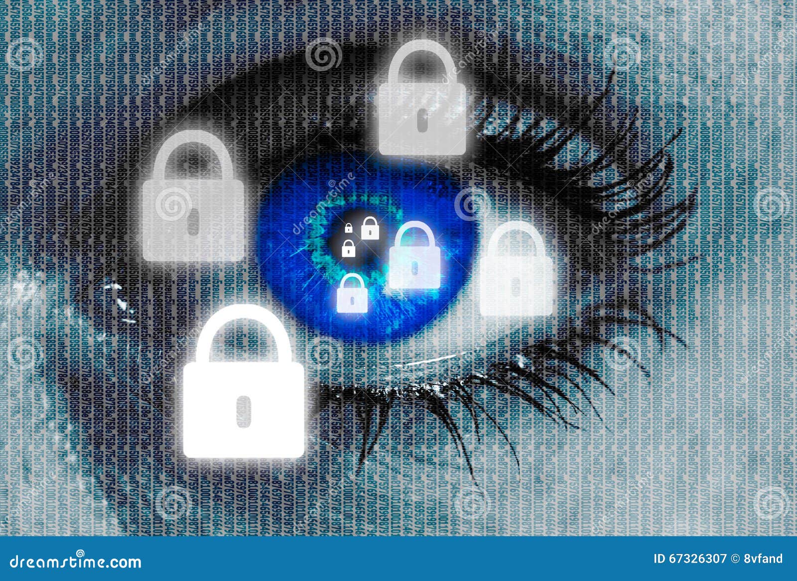 Lock Eye Looks at Viewer Concept Stock Image - Image of uncertain ...