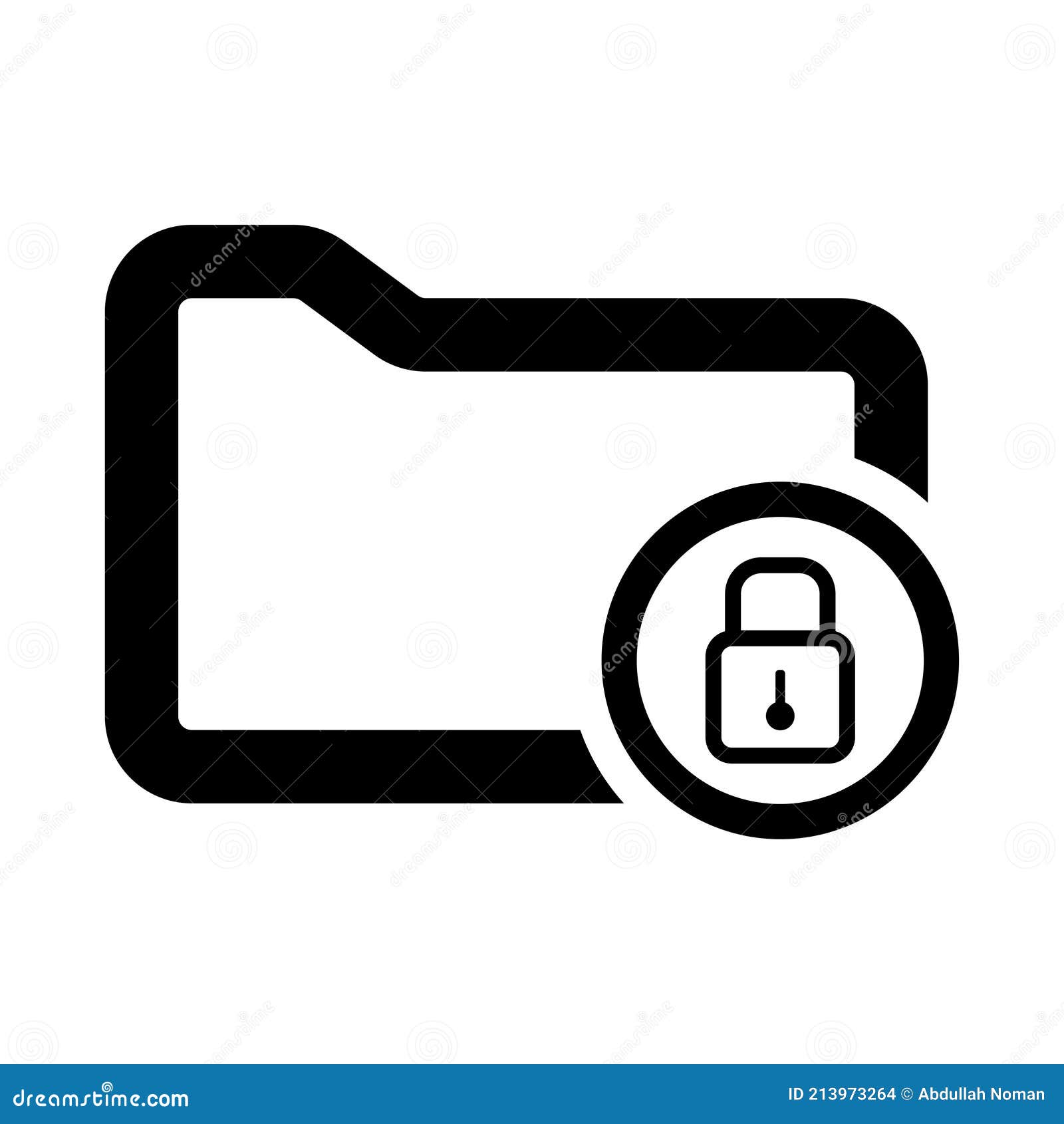Lock folder icon design stock vector. Illustration of folder - 213973264