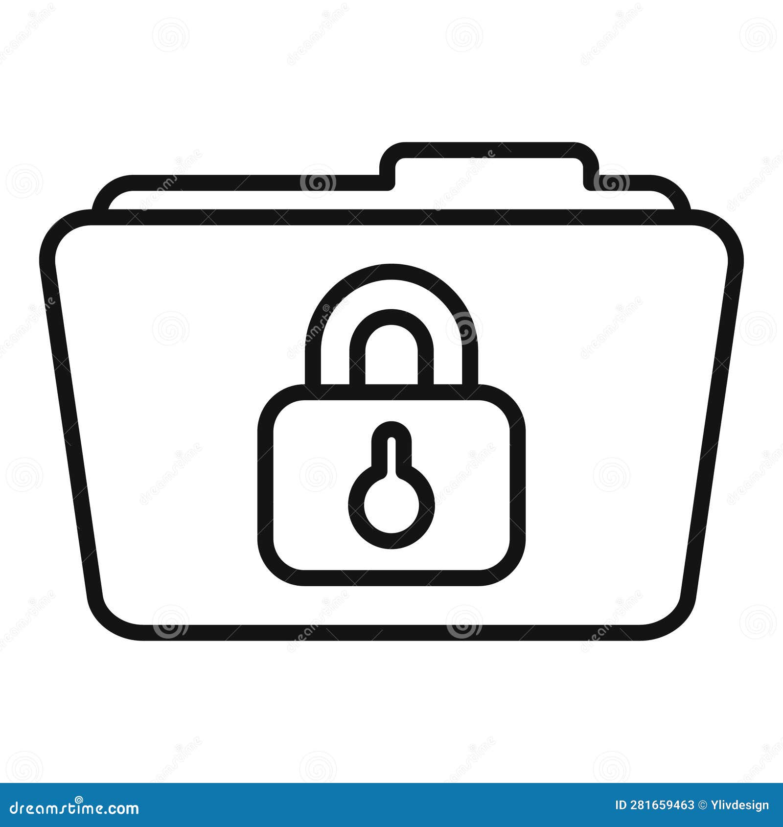 Lock Folder Icon Outline Vector. Cipher Data Stock Vector ... Lock Folder Icon Outline Vector. Cipher Data Stock Vector ...