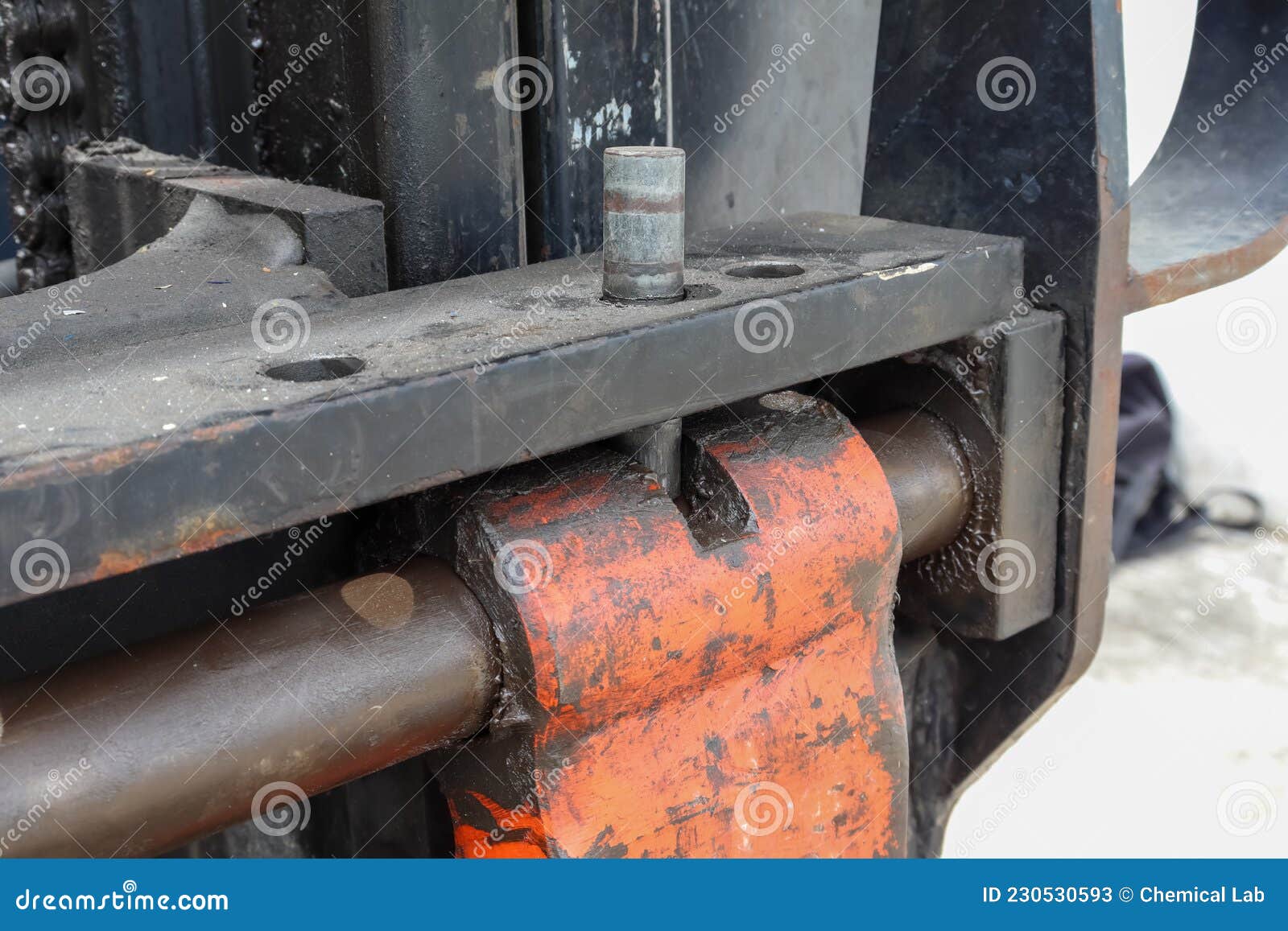 Lock fork of forklift stock image. Image of operator - 230530593