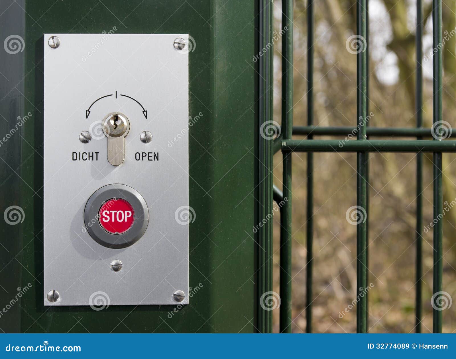 Lock on a gate stock image. Image of enclose, border - 32774089