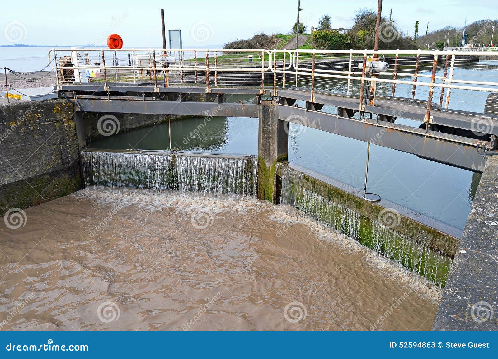 Lock Gates stock image. Image of harbour, docks, waterfall - 52594863