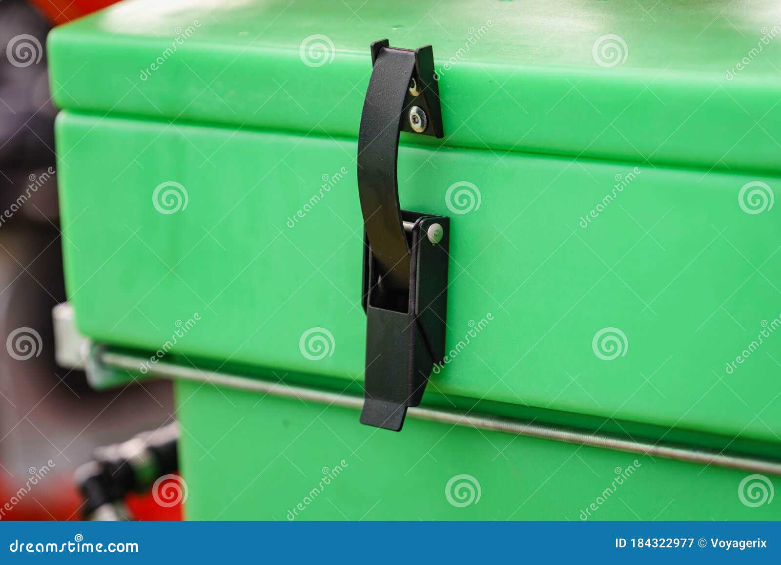 Lock in Green Industrial Big Box Stock Image - Image of padlock, lock ...