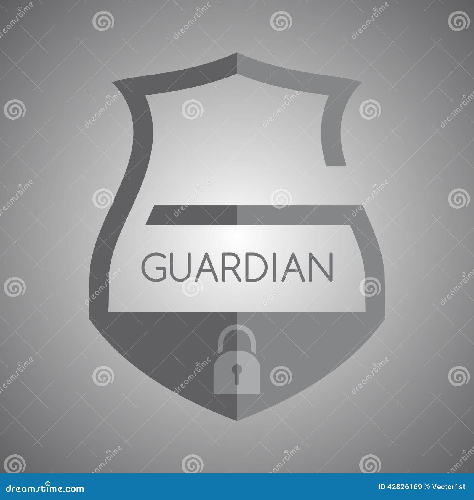 Lock guard stock vector. Illustration of icon, graphic - 42826169