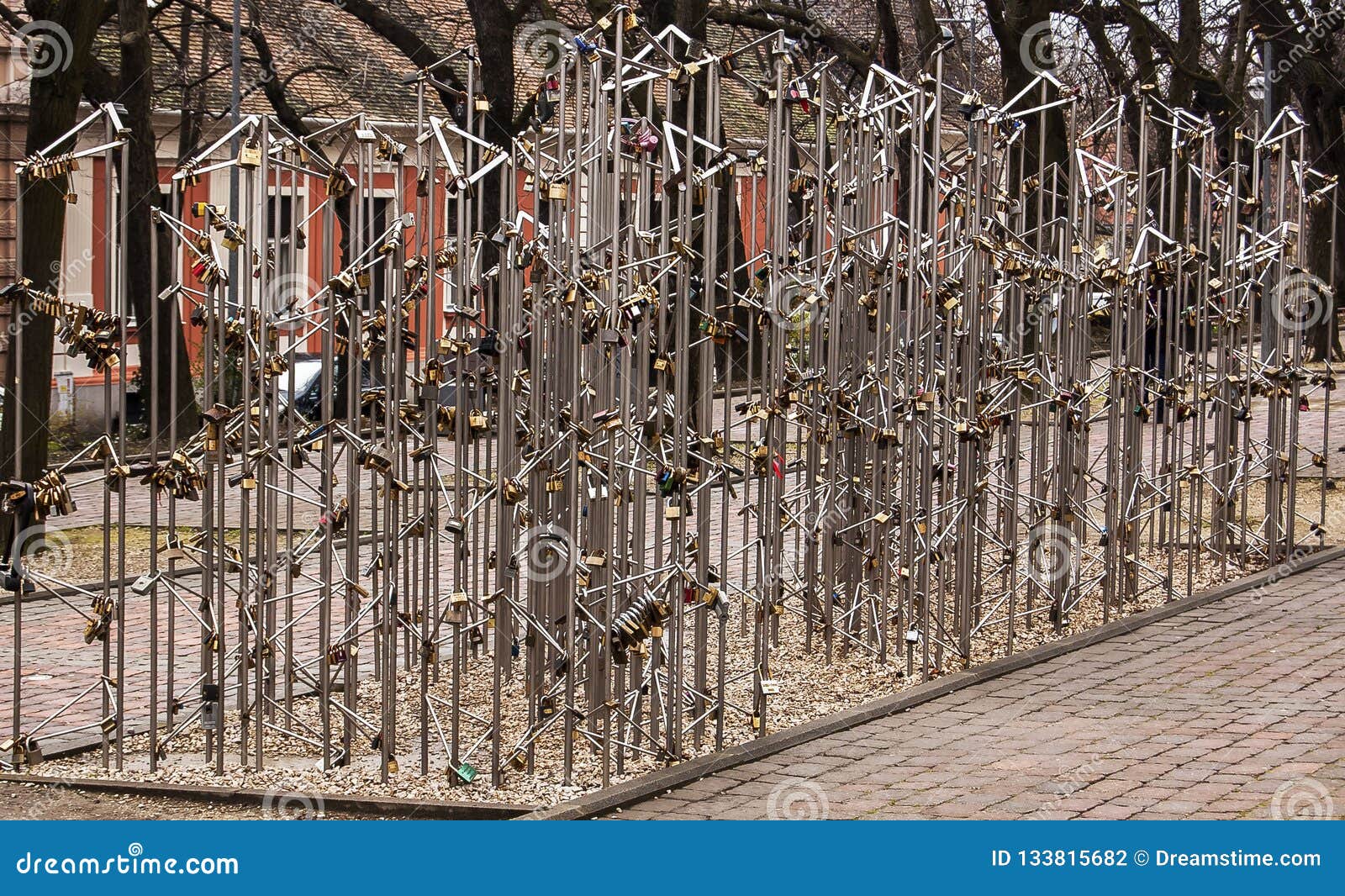 Lock guard in the city stock photo. Image of interesting - 133815682