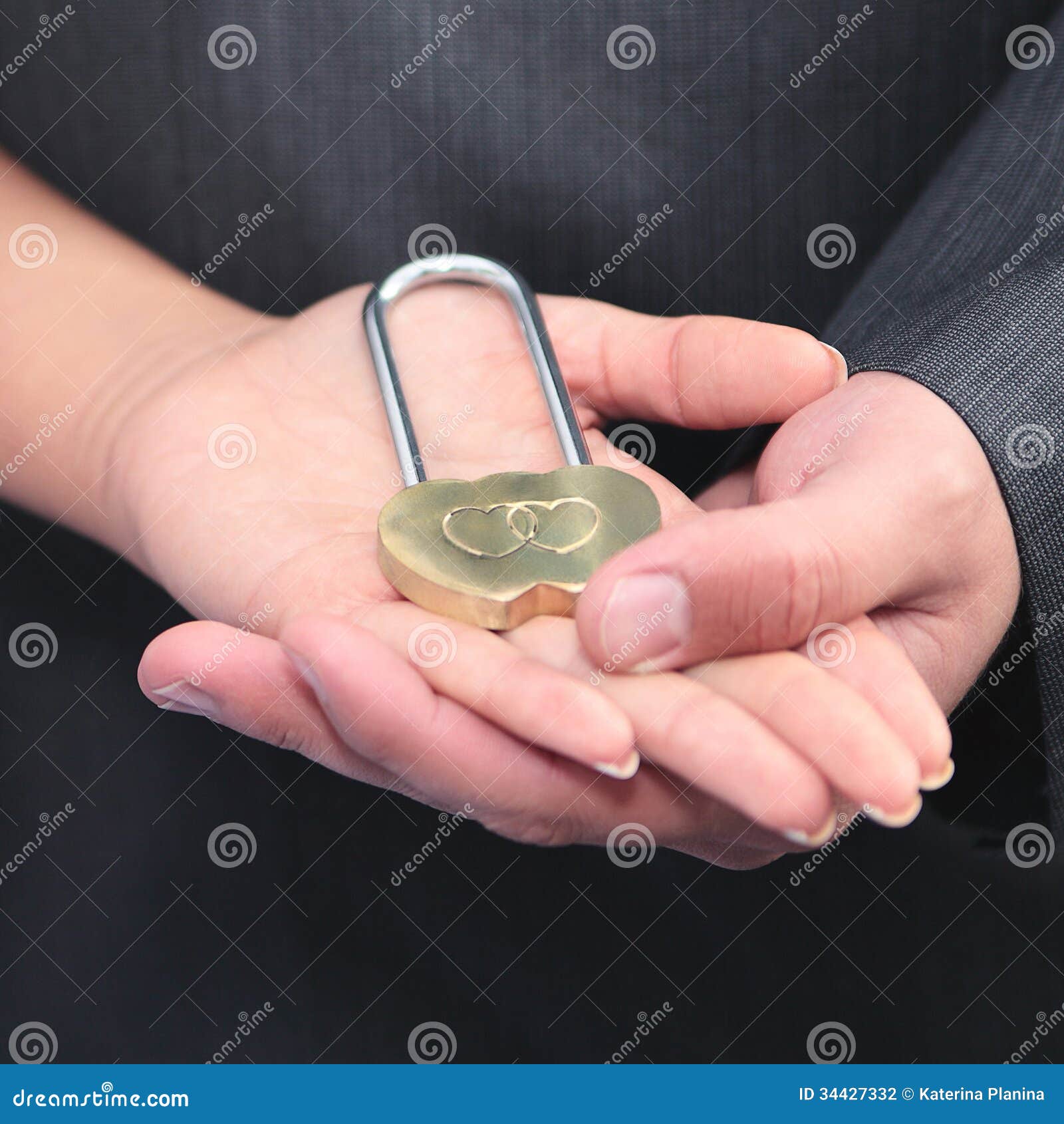 The lock in hands stock photo. Image of friendship, life - 34427332