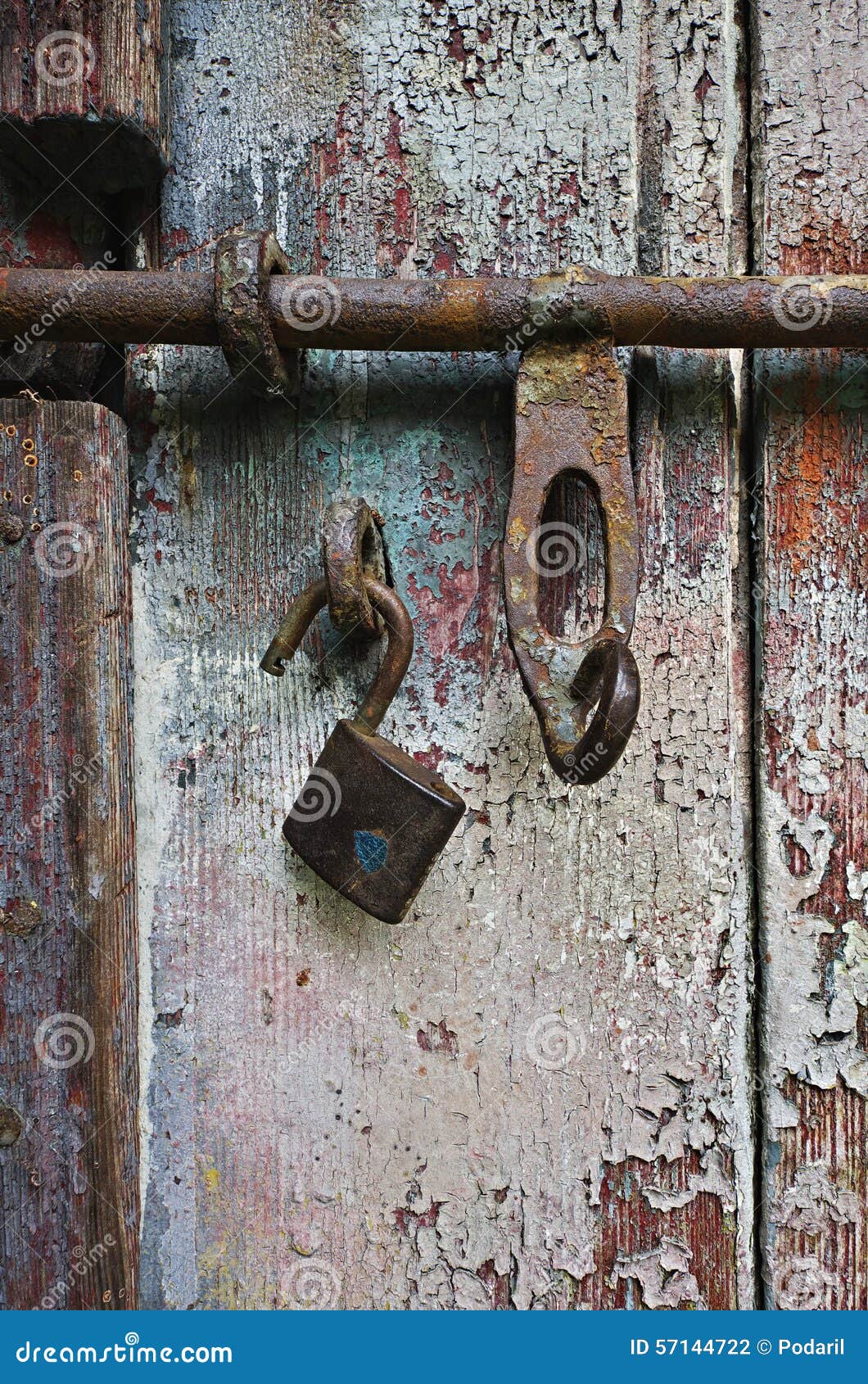 Lock and hasp stock photo. Image of pattern, rust, detail - 57144722